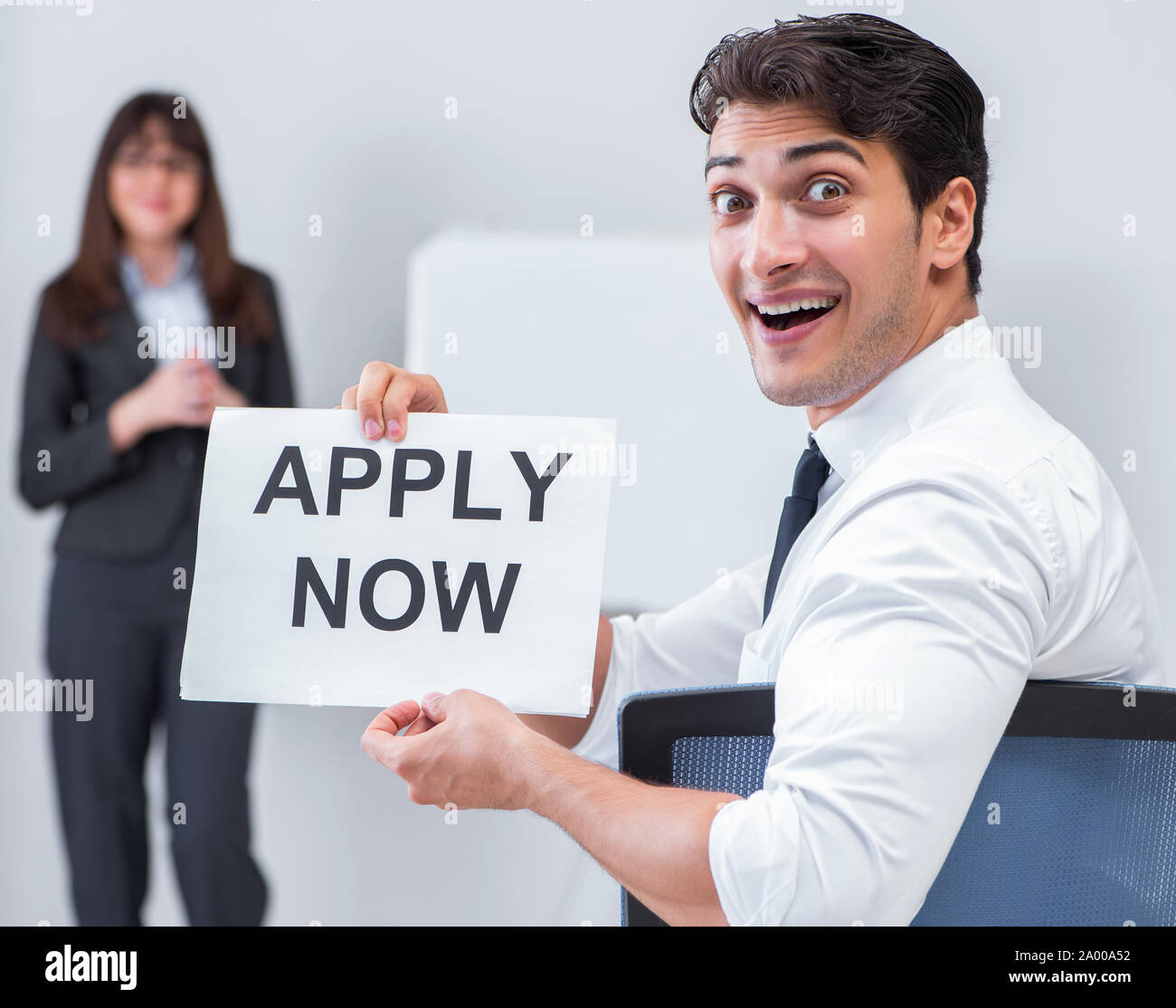 The business people in recruitment concept Stock Photo - Alamy