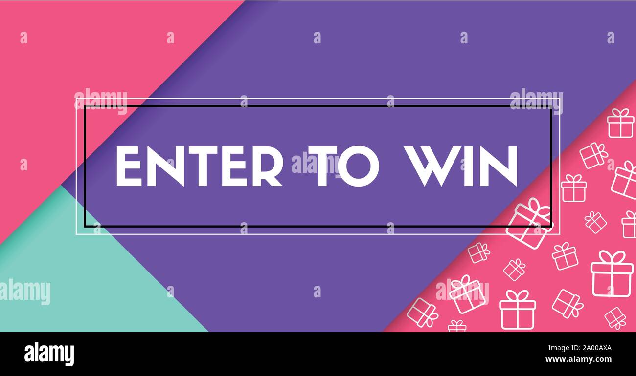 Enter to win. Vector banner with frame Stock Vector Image & Art - Alamy