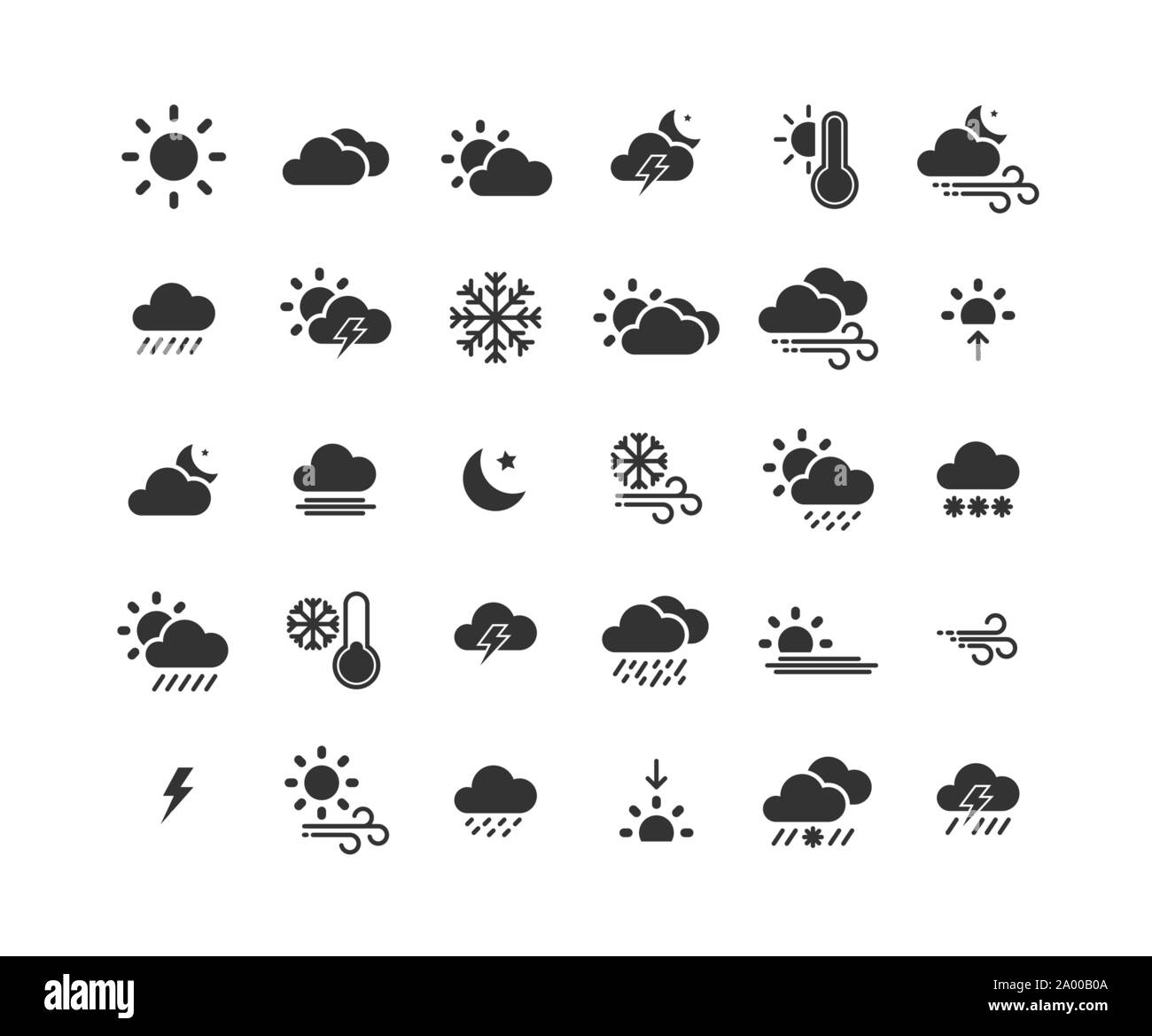 Weather solid icon set ,Vector Illustration Stock Vector Image & Art ...