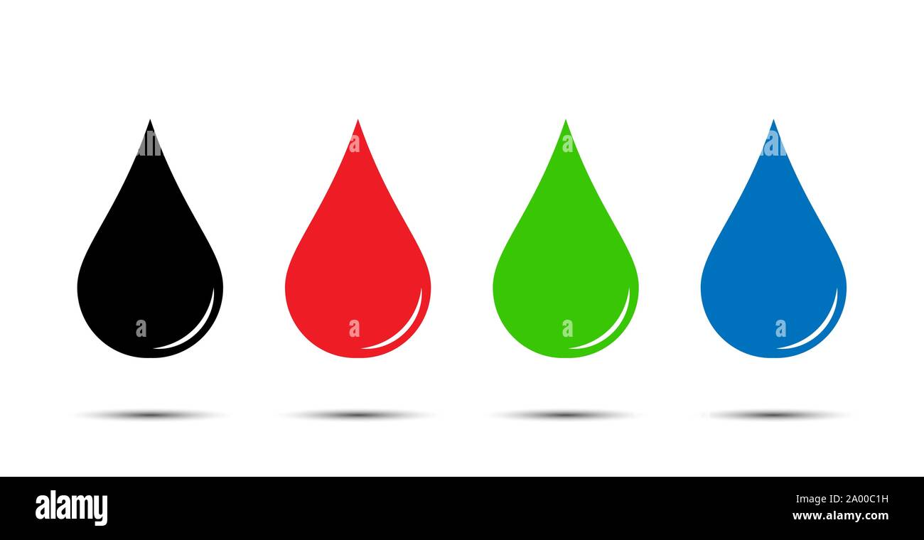 Set of color drops. Simple flat design Stock Vector Image & Art - Alamy