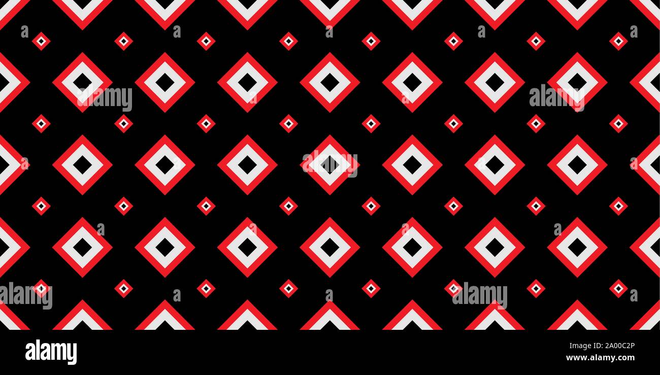 Seamless geometric pattern. Red and black colors are Modern casual ...