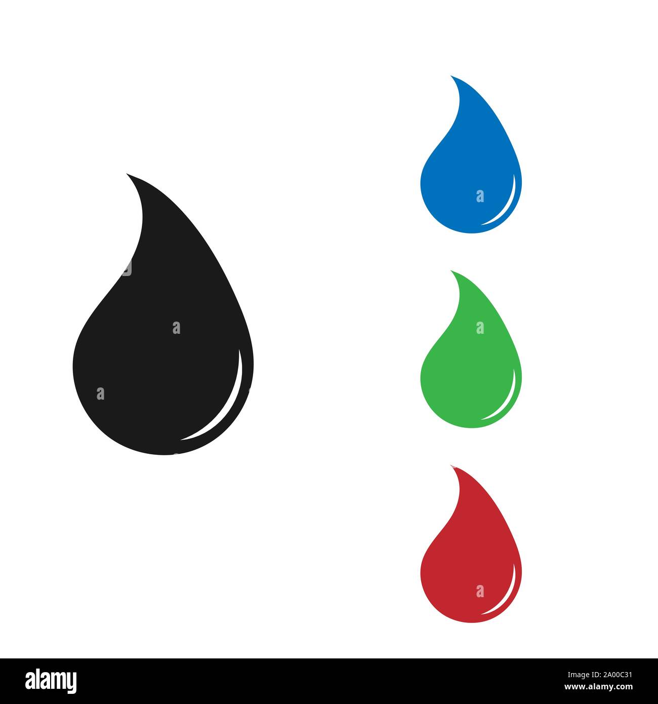 Set of color drops. Simple flat design Stock Vector Image & Art - Alamy