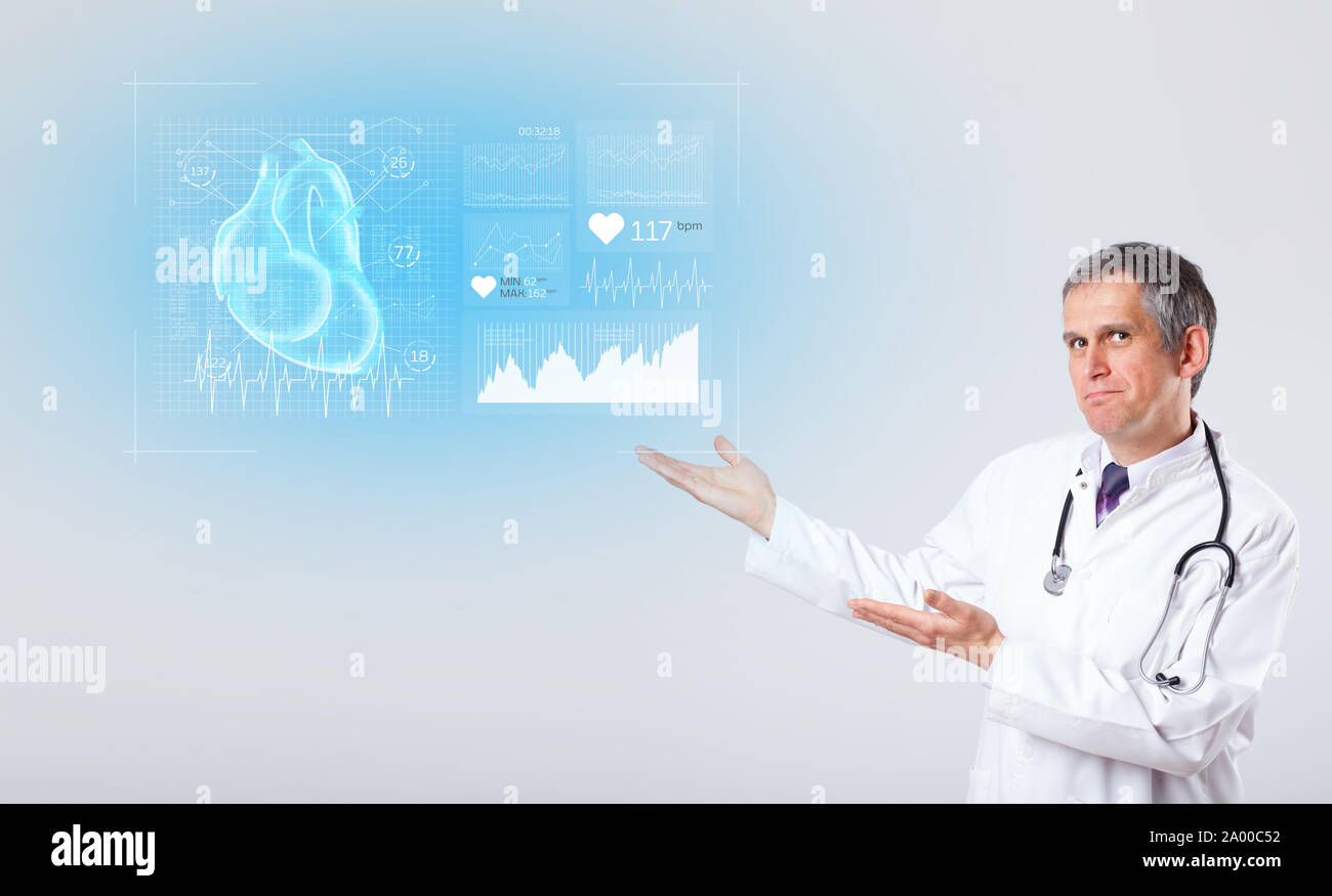 Experienced cardiologist presenting the test results Stock Photo - Alamy