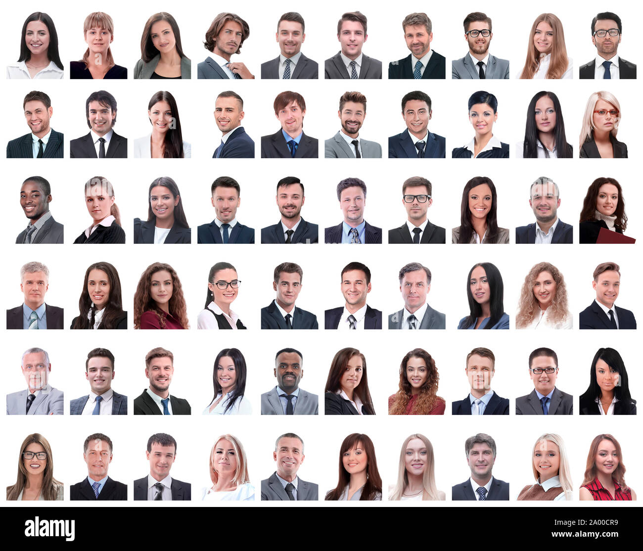 collage of successful modern businesswoman. isolated on white Stock ...