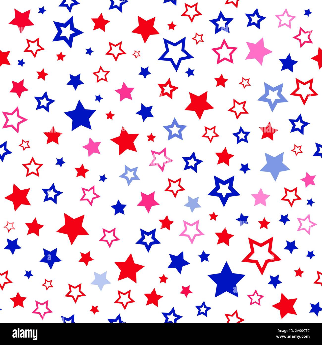 Illustration blue red stars Cut Out Stock Images & Pictures - Alamy