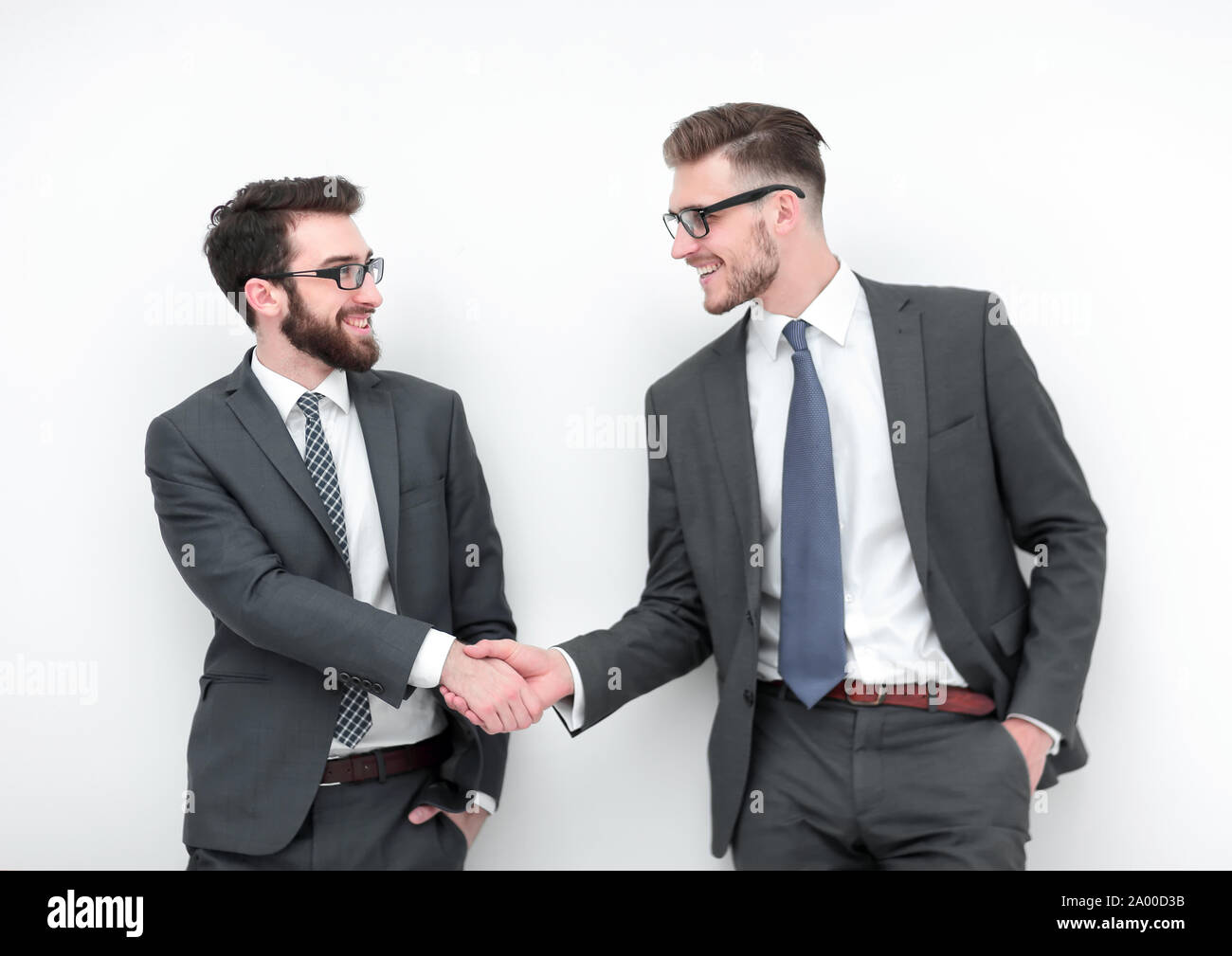 handshake of two business people Stock Photo - Alamy