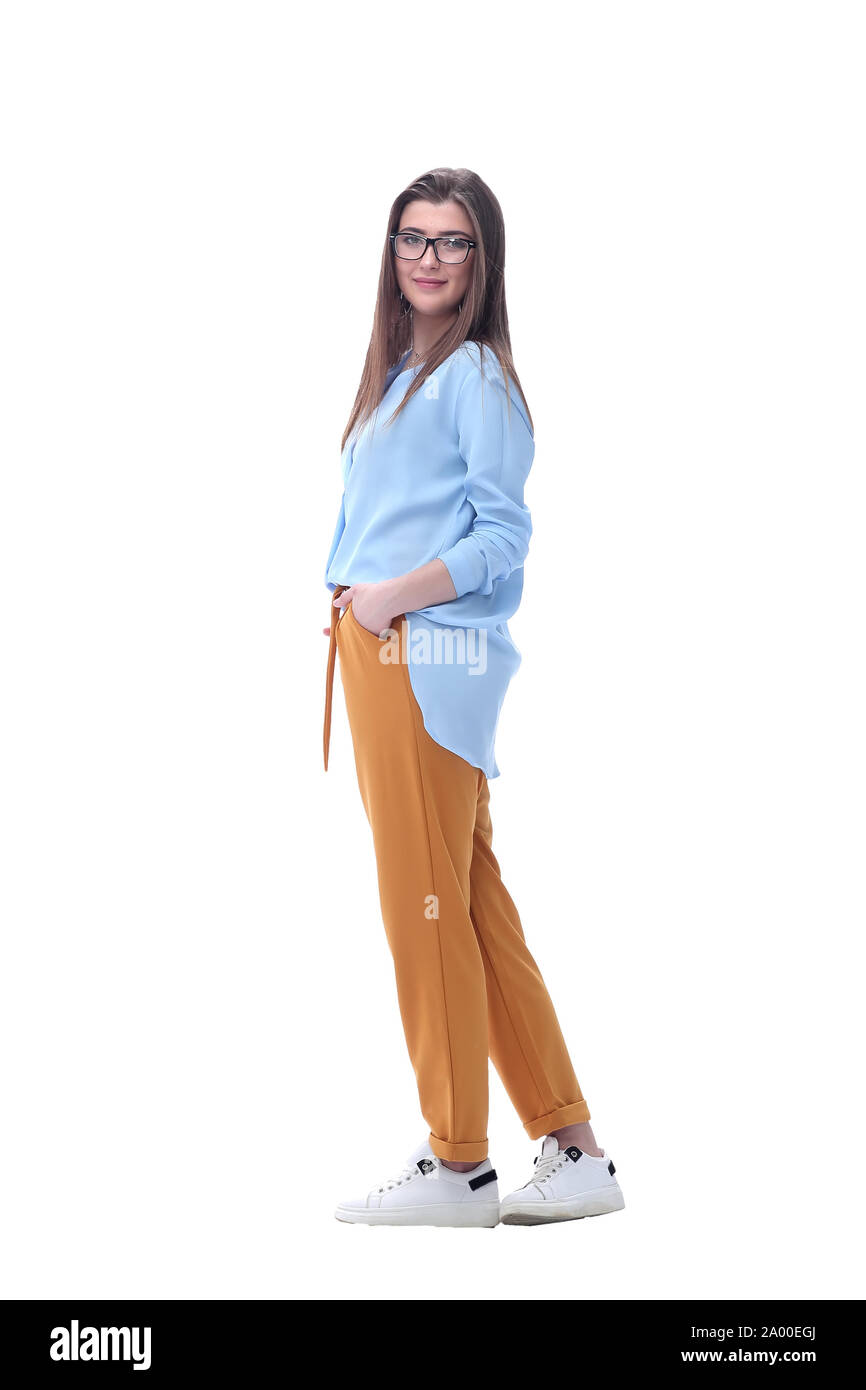 Thoughtful female fashion model Cut Out Stock Images & Pictures - Alamy