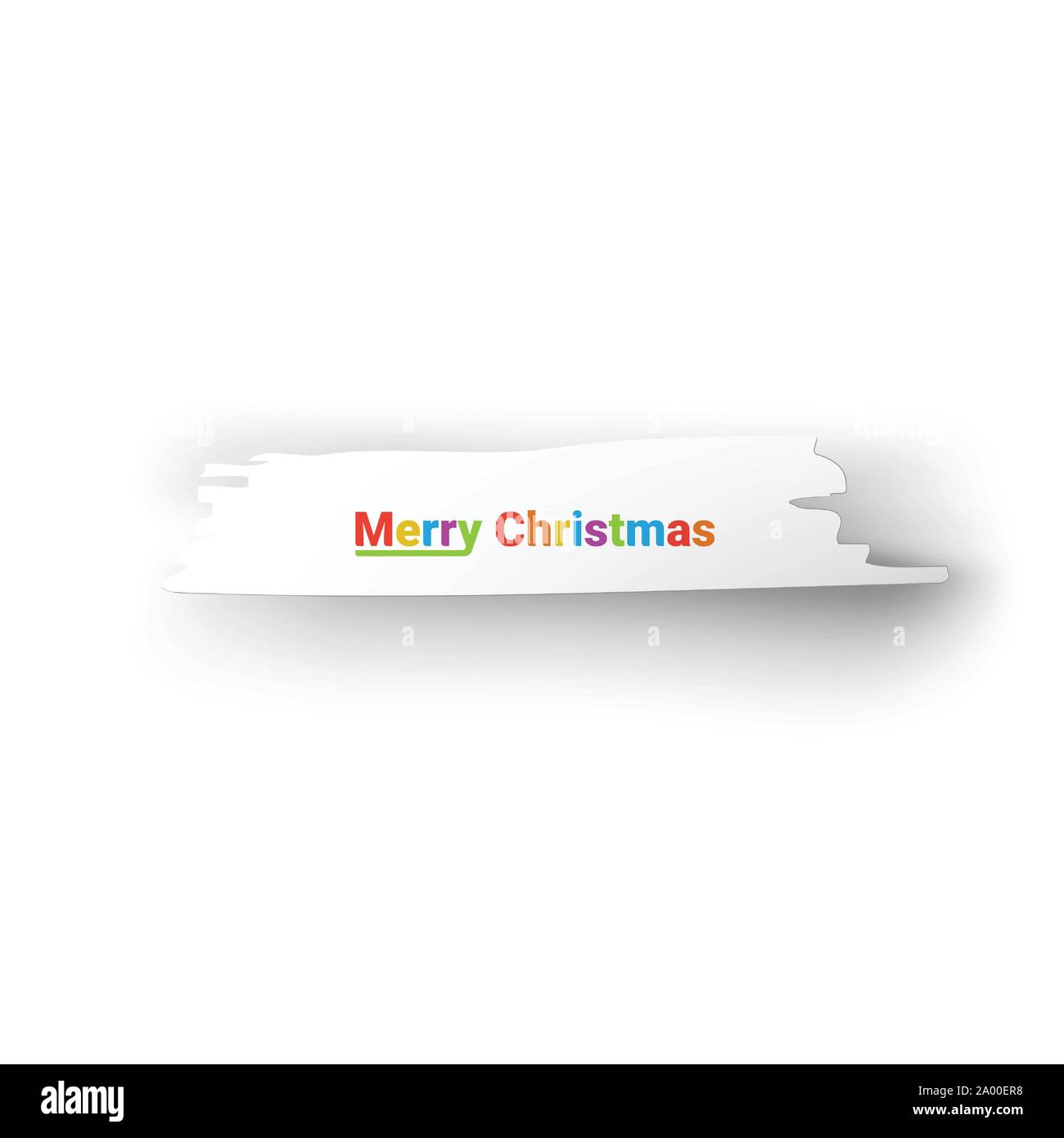 Written text: Merry Christmas. On a white background. - Vector ...