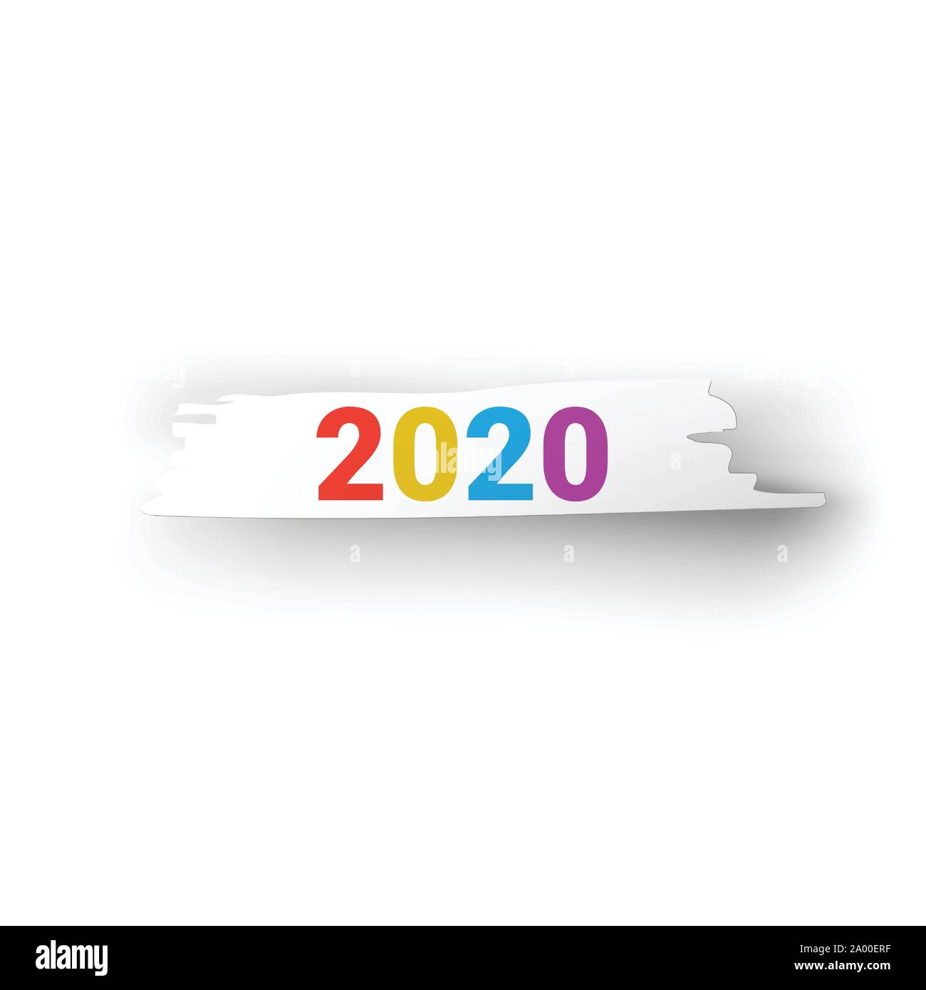 Written text: 2020. On a white background - Vector illustration Stock ...