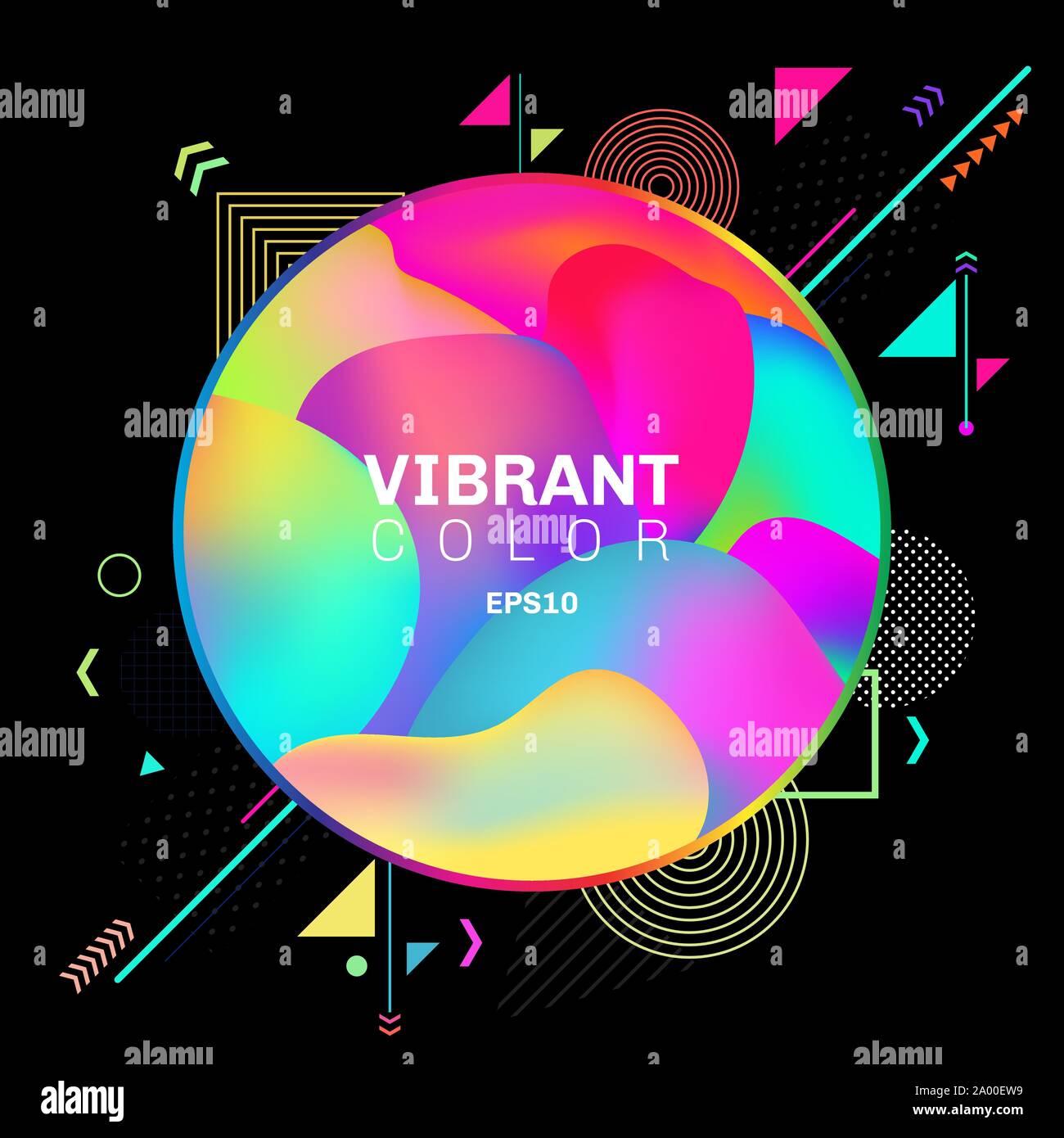 Holographic geometric 3d shapes Stock Vector Images - Alamy