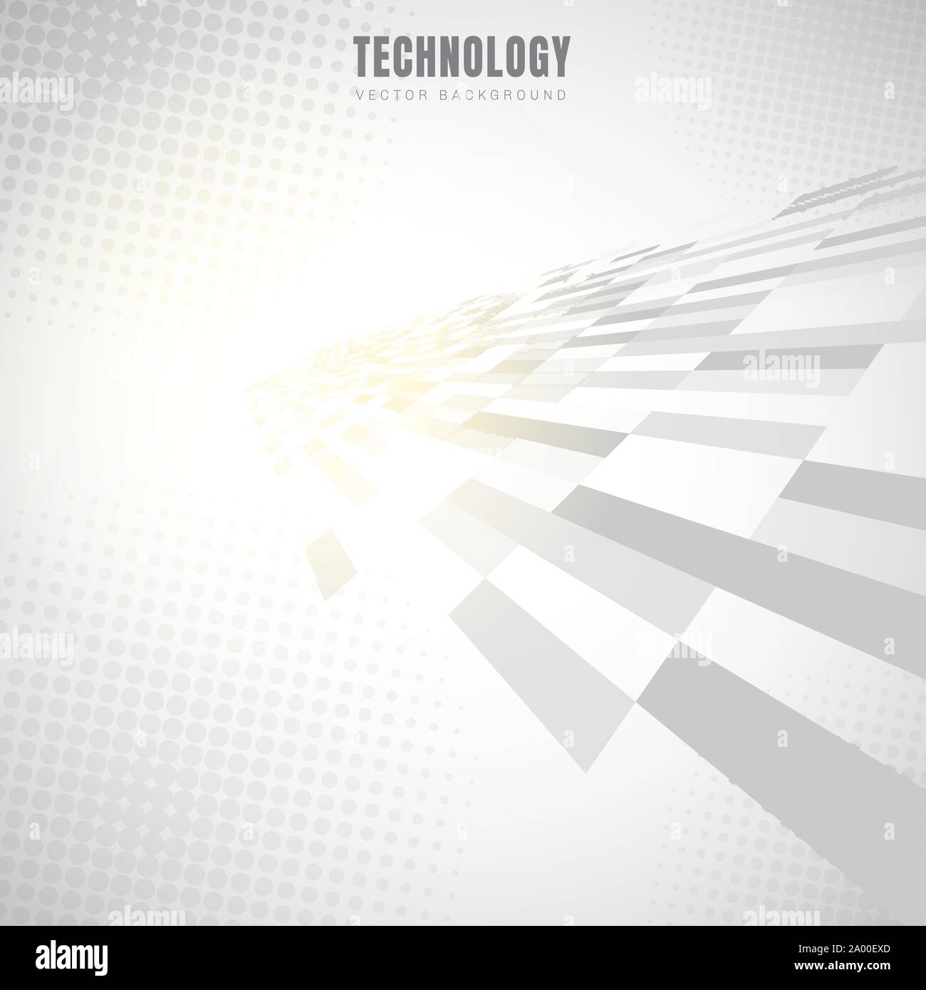 Abstract geometric white and gray rectangle pattern perspective ...