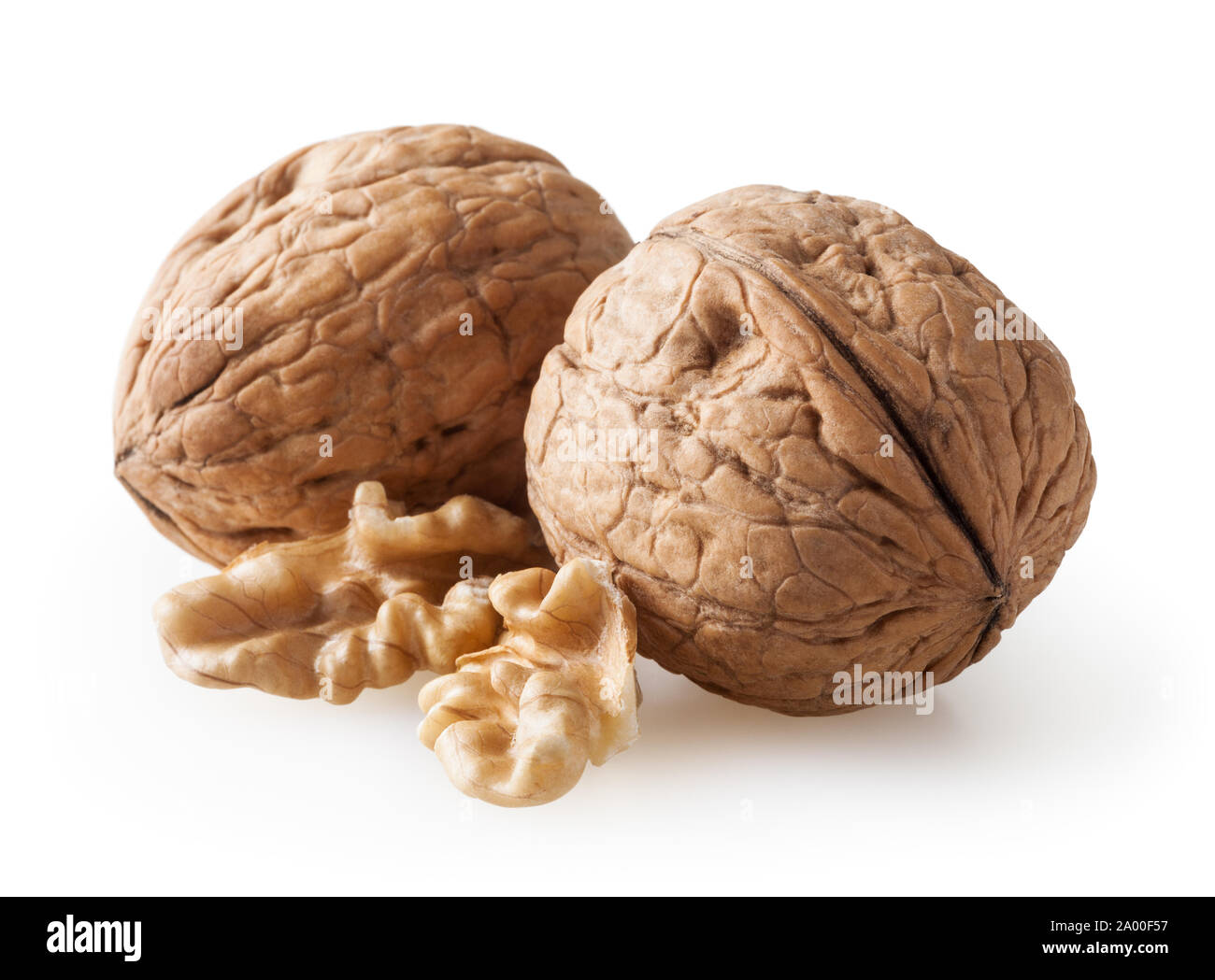 Walnuts isolated on white background with clipping path Stock Photo - Alamy