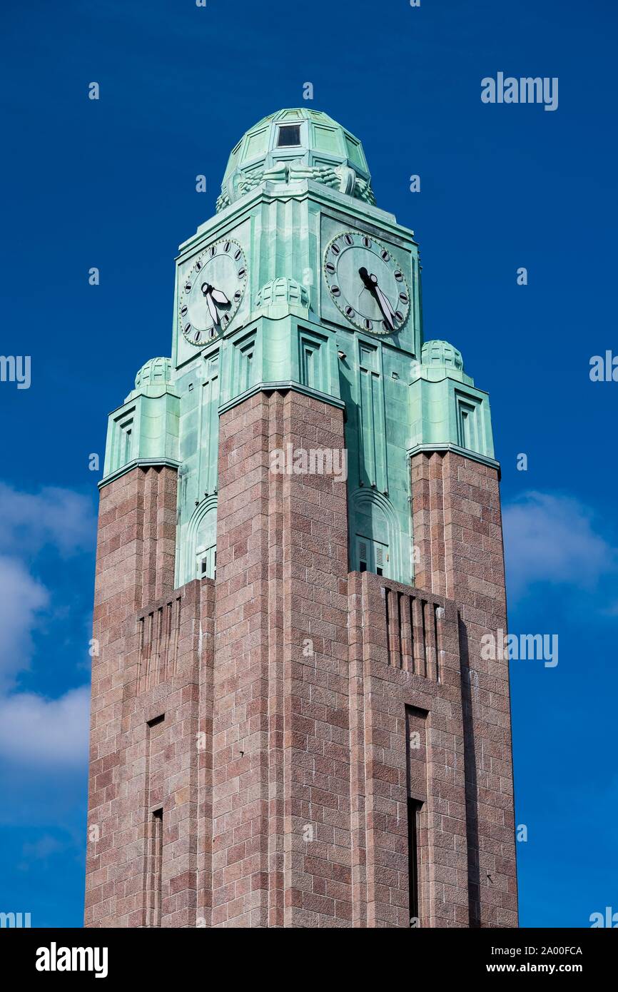 Clock Tower, Central Station, Helsinki, Finland Stock Photo - Alamy