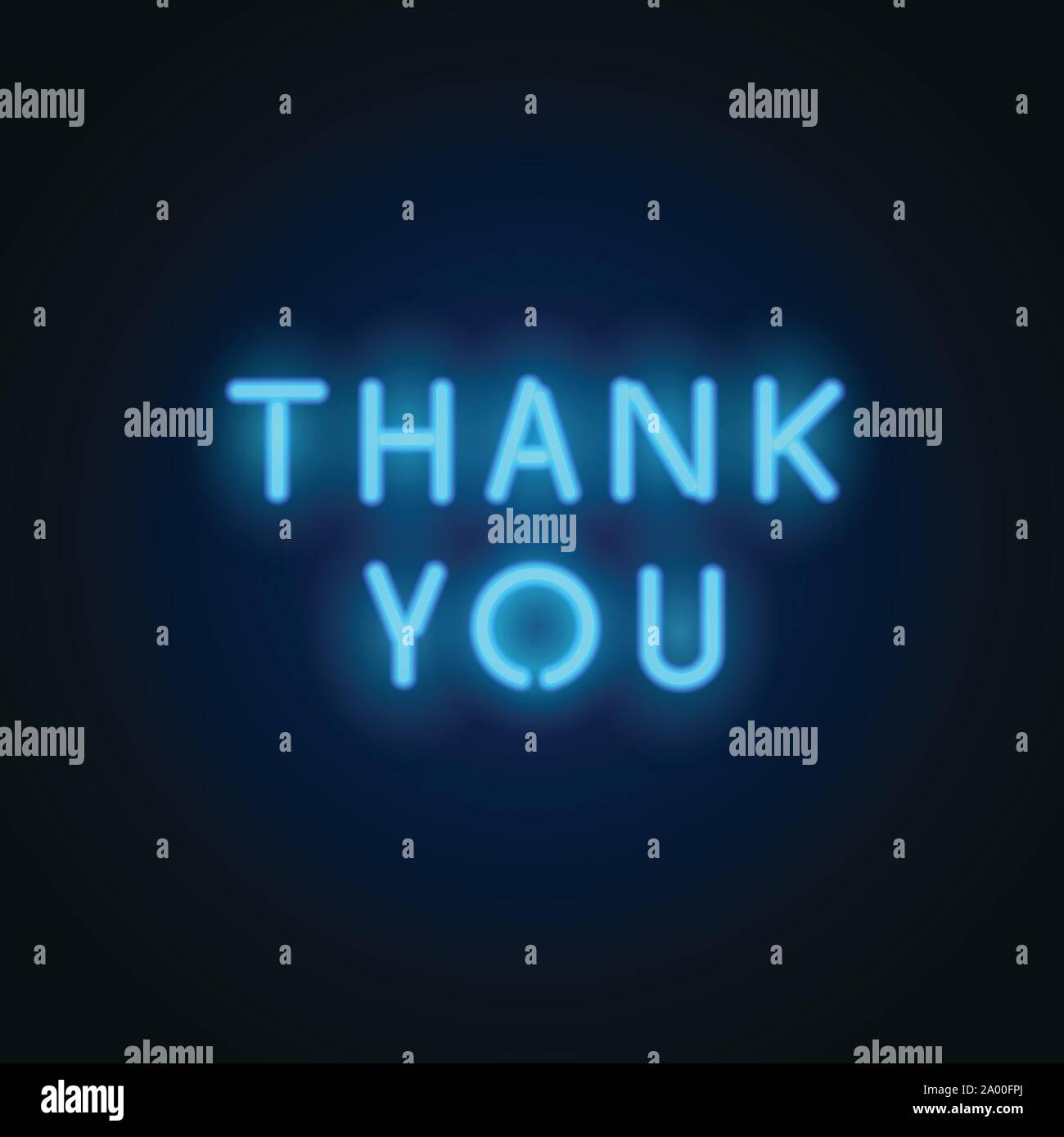 Neon thank you. Vector realistic neon letters Stock Vector Image & Art ...