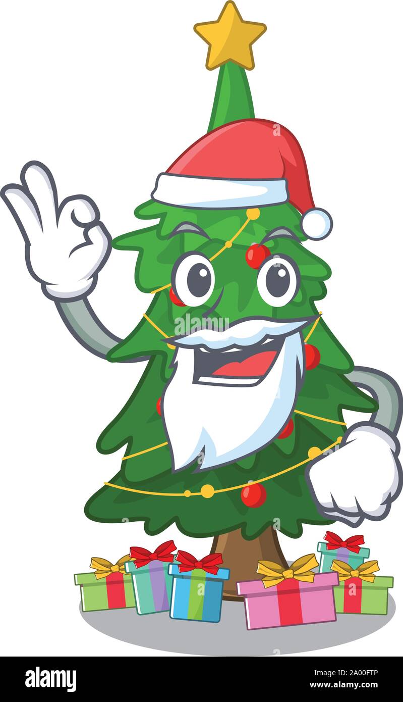 Santa christmas tree toy shaped a character Stock Vector Image & Art ...