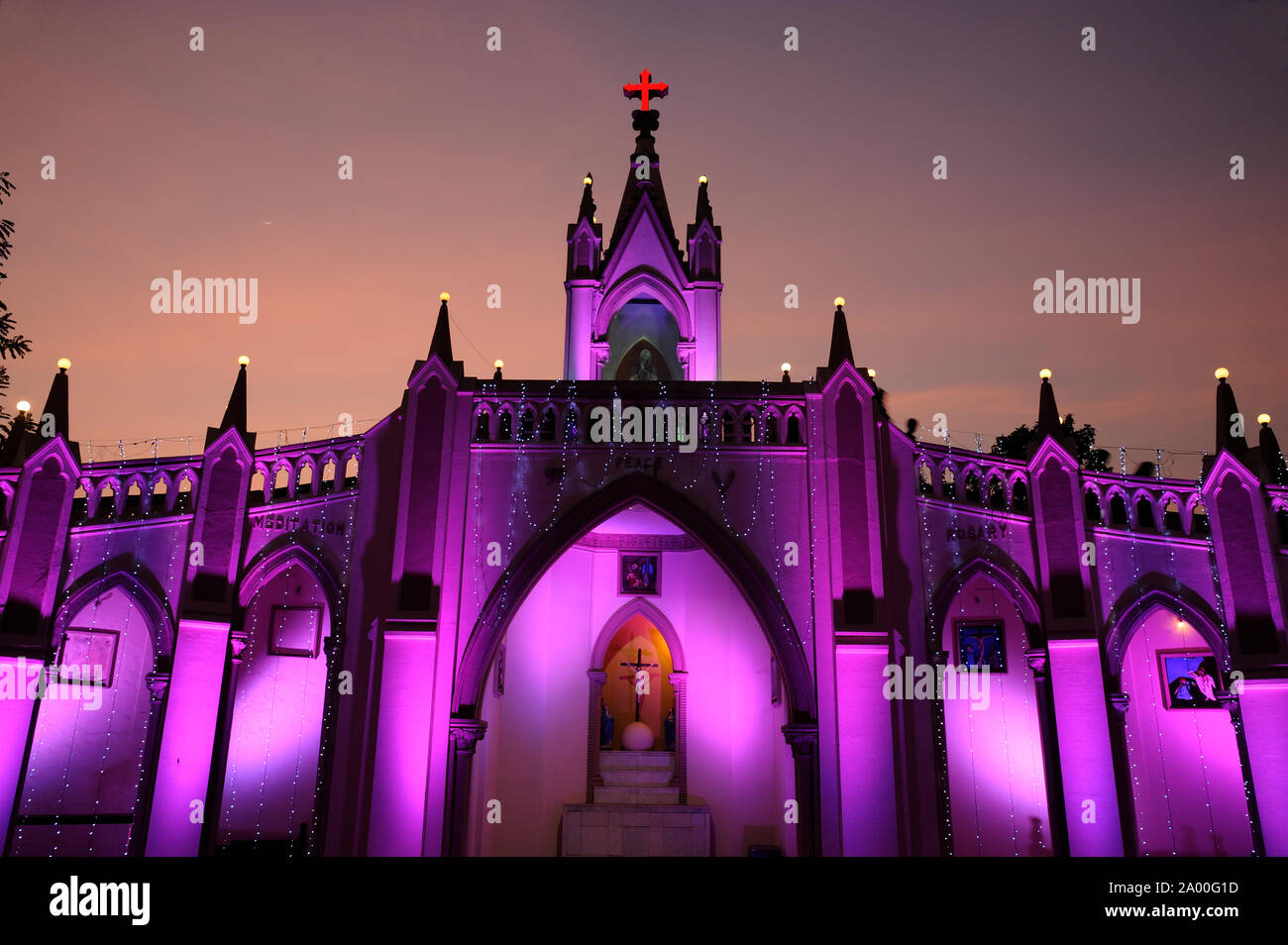 Mumbai, Maharashtra, India, Southeast Asia - Christmas Day; Light ...