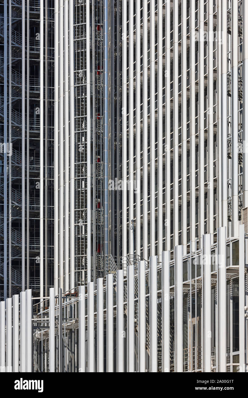 Metallic modern building facade. Contemporary architecture. Urban ...