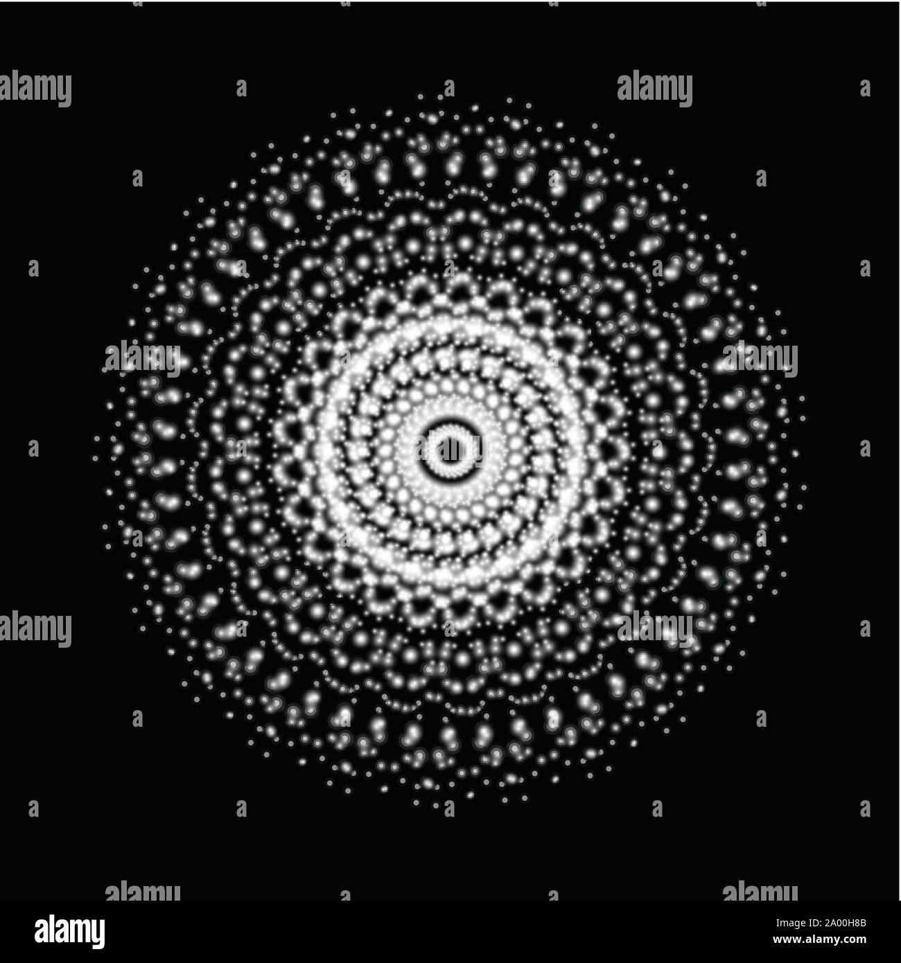 Sacred lotus mandala symbol Black and White Stock Photos & Images - Alamy