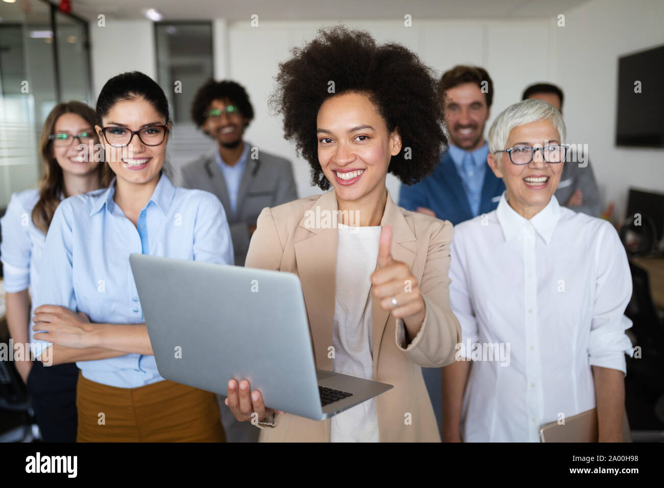 Successful business group of people at work in office Stock Photo - Alamy