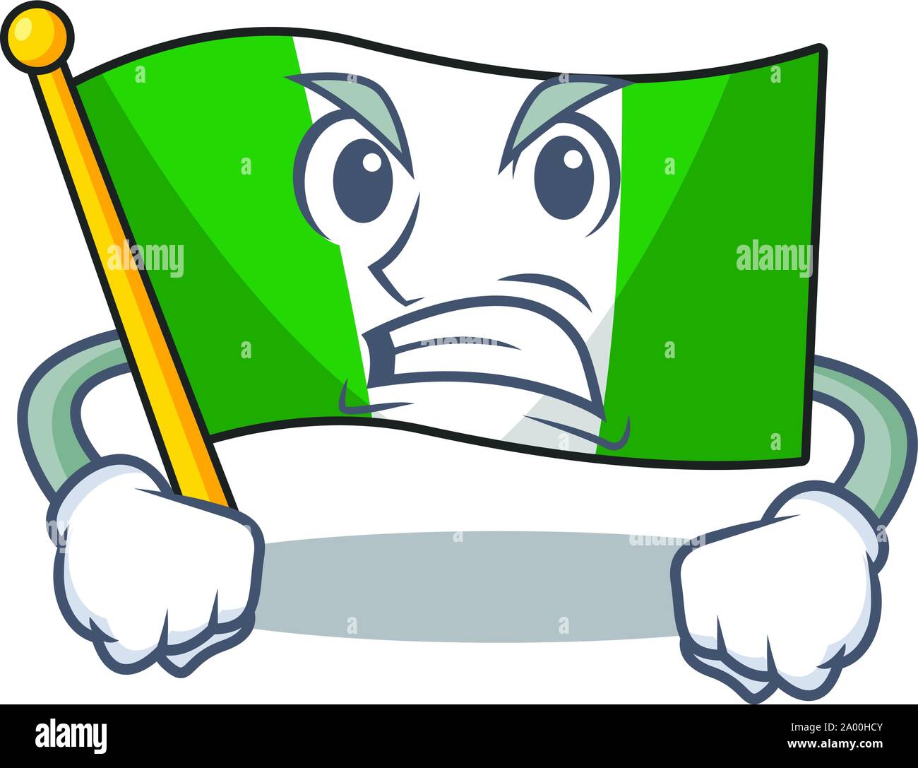 Angry flag nigeria mascot shaped a cartoon Stock Vector Image & Art - Alamy