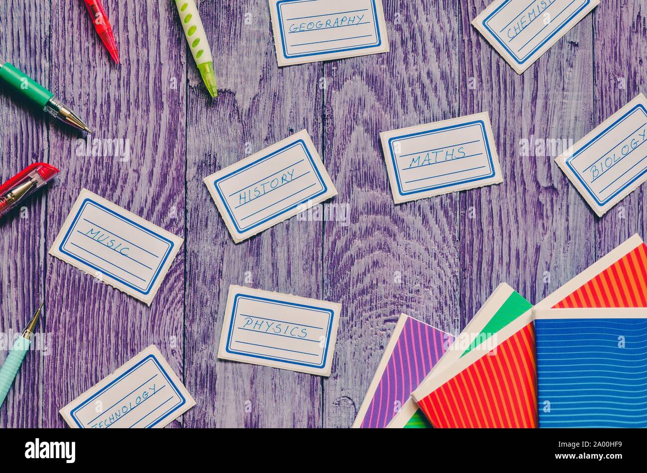 School subjects hi-res stock photography and images - Alamy