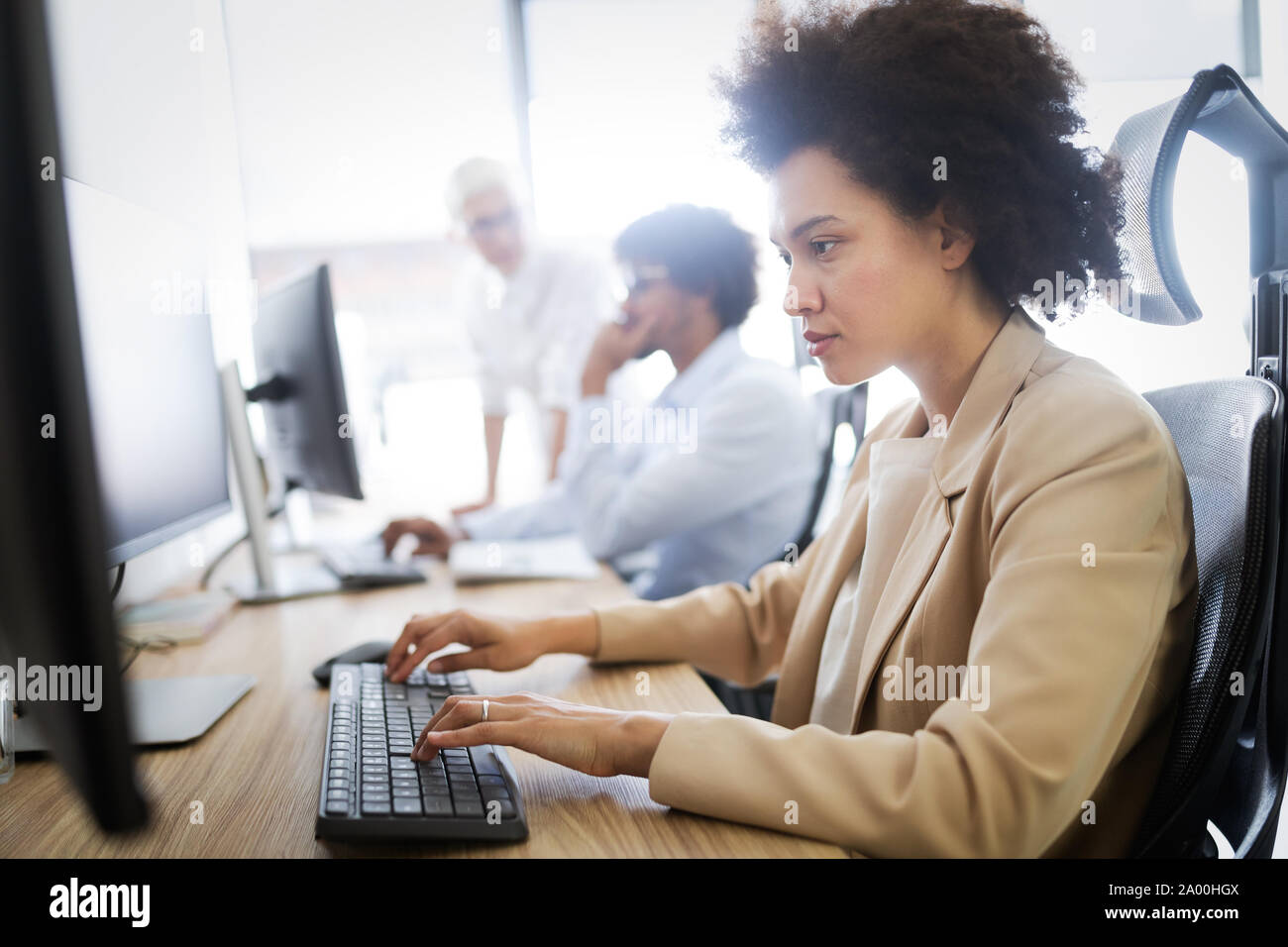 Successful business group of people at work in office Stock Photo - Alamy