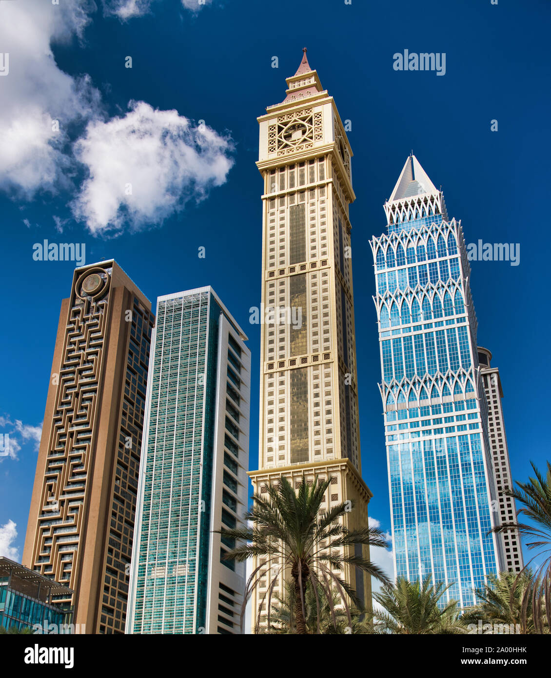 Majestic modern buildings of Downtown Dubai. United Arab Emirates, UAE ...