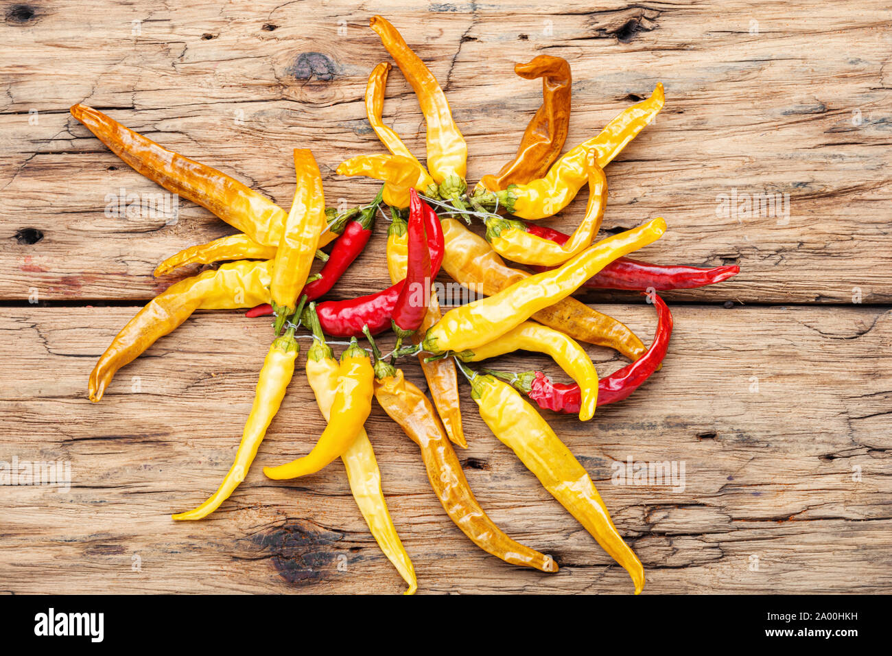 Cayenne pepper.Fresh red and yellow chili pepper Stock Photo - Alamy