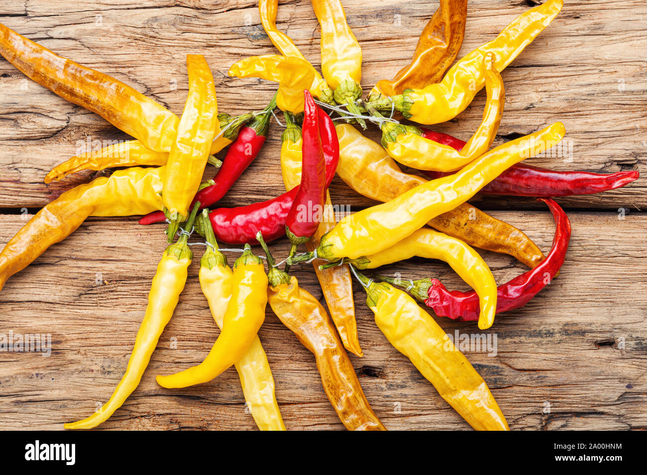 Cayenne pepper.Fresh red and yellow chili pepper Stock Photo - Alamy