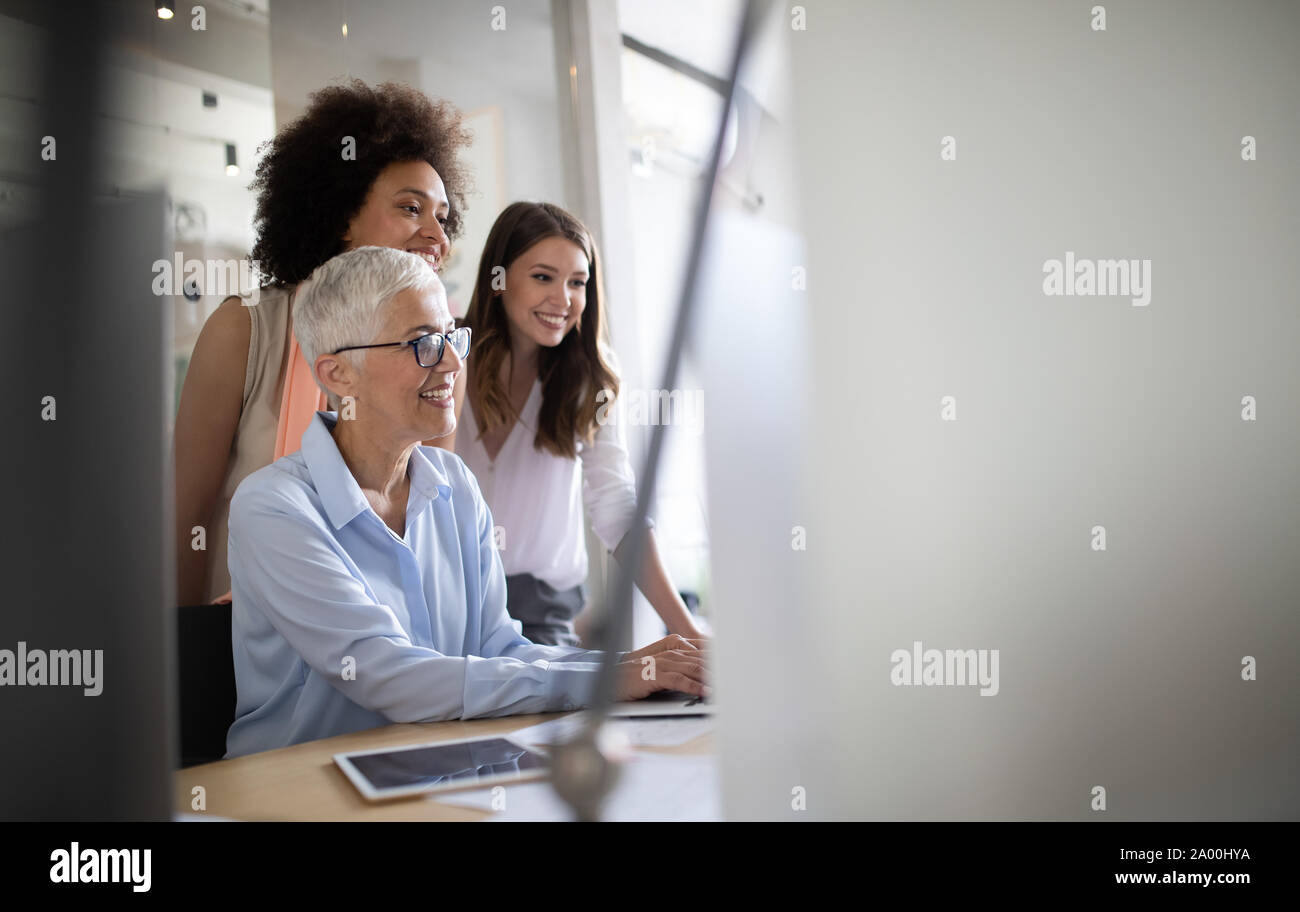 Business people good teamwork in office. Teamwork successful meeting ...