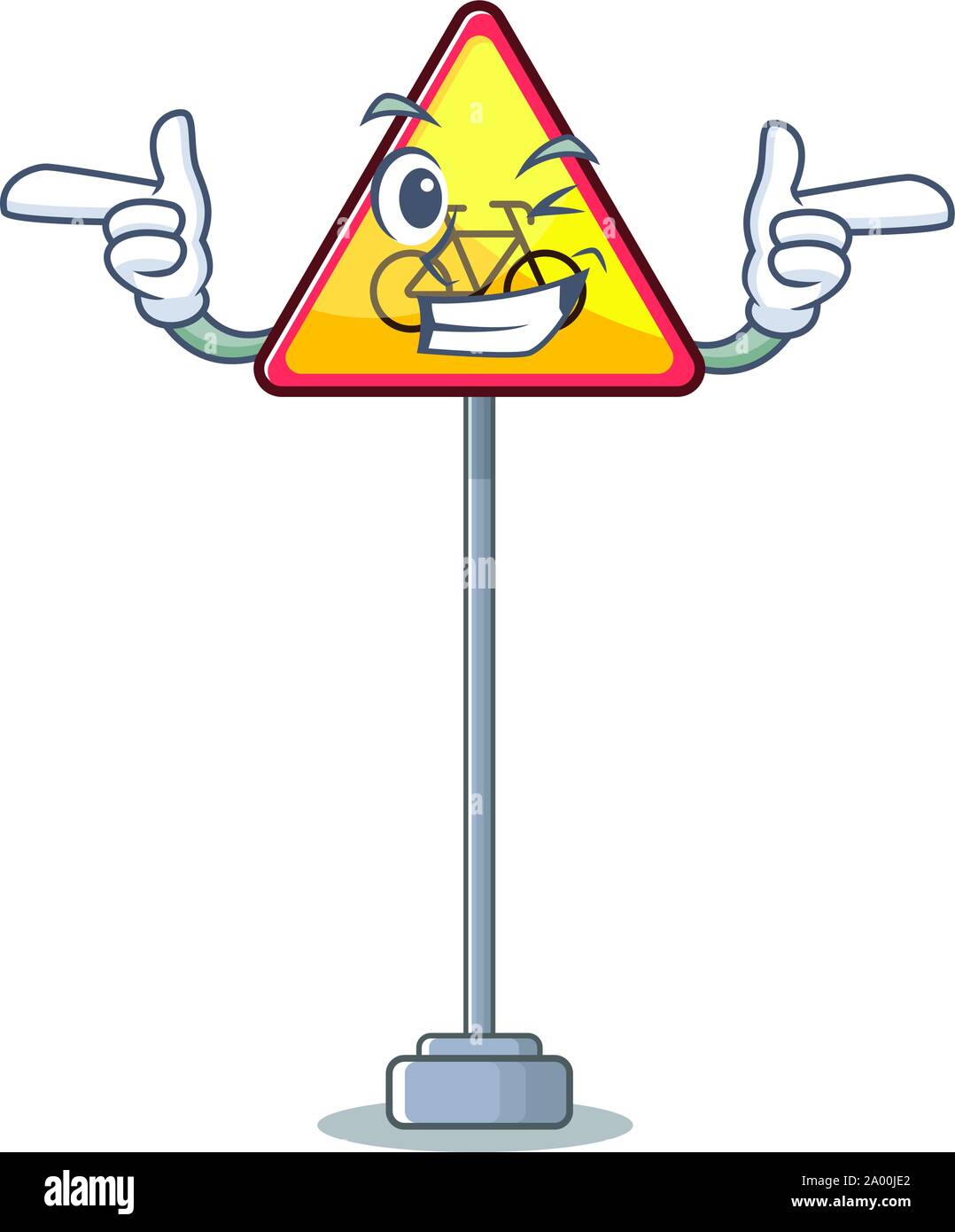 Wink no cycling character shaped a mascot Stock Vector Image & Art - Alamy