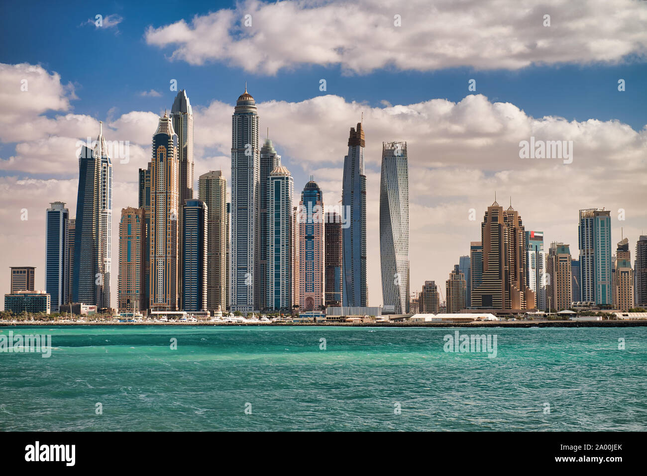 Majestic modern buildings of Dubai Marina. United Arab Emirates, UAE ...