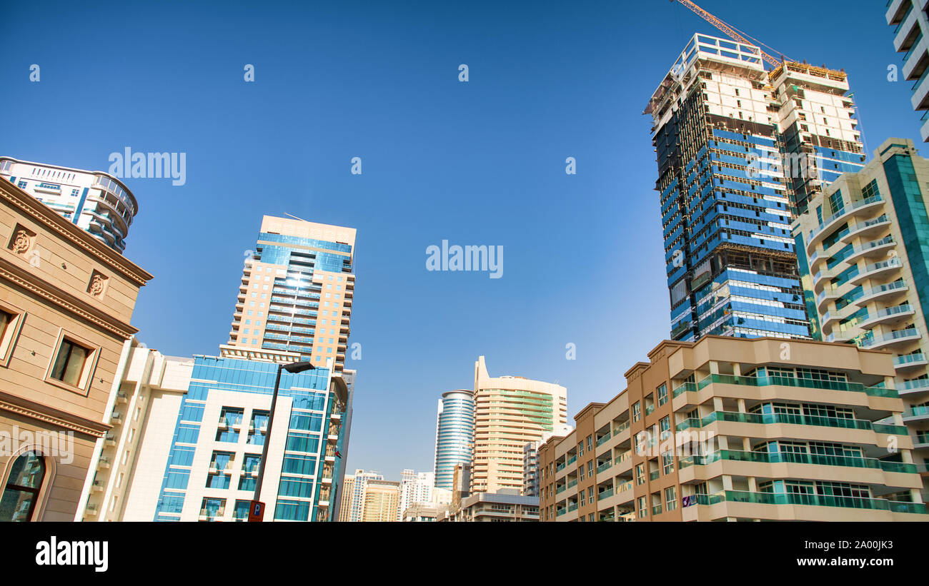 Majestic modern buildings of Downtown Dubai. United Arab Emirates, UAE ...