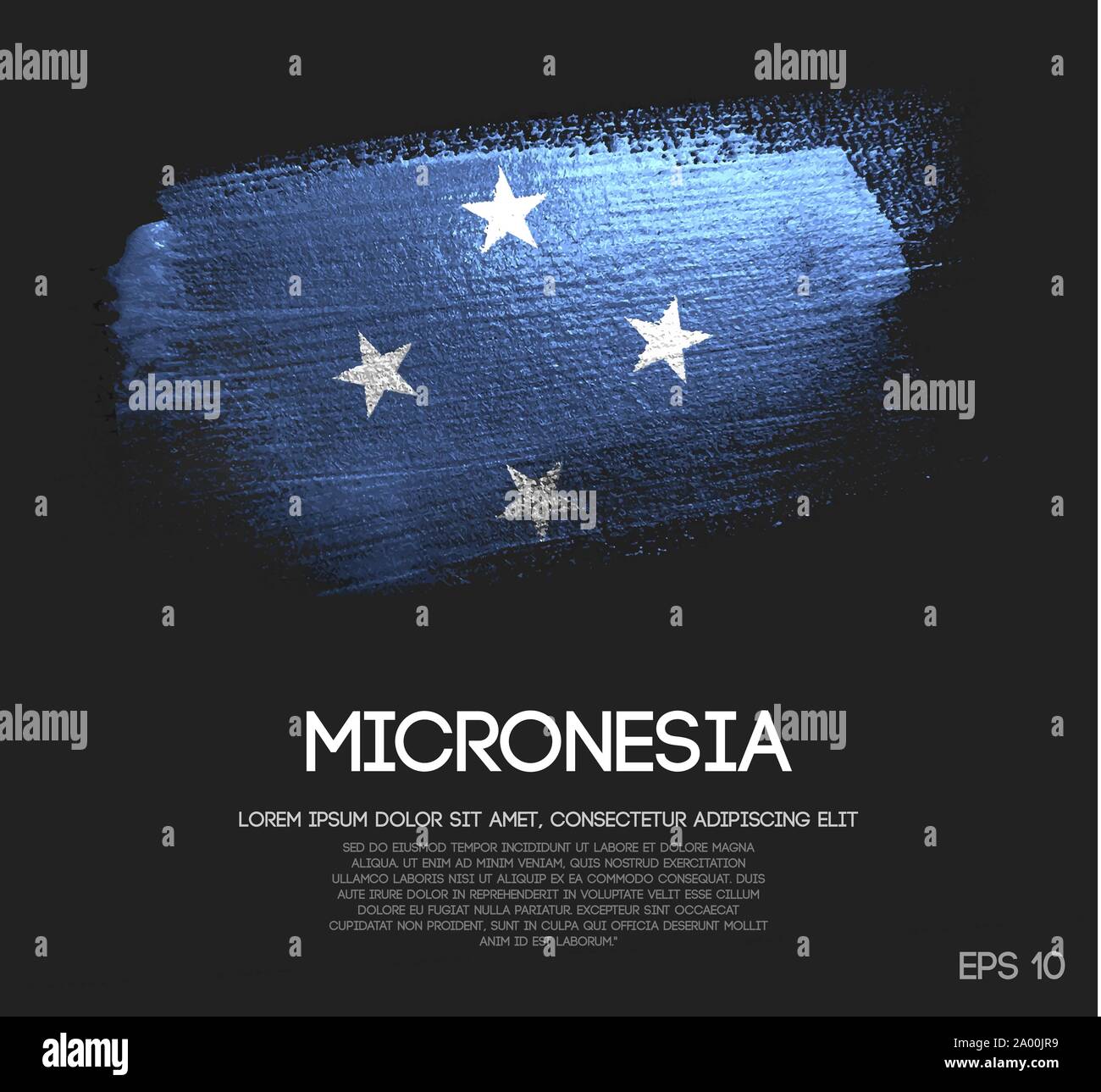 Federated states of micronesia flag Stock Vector Images - Alamy