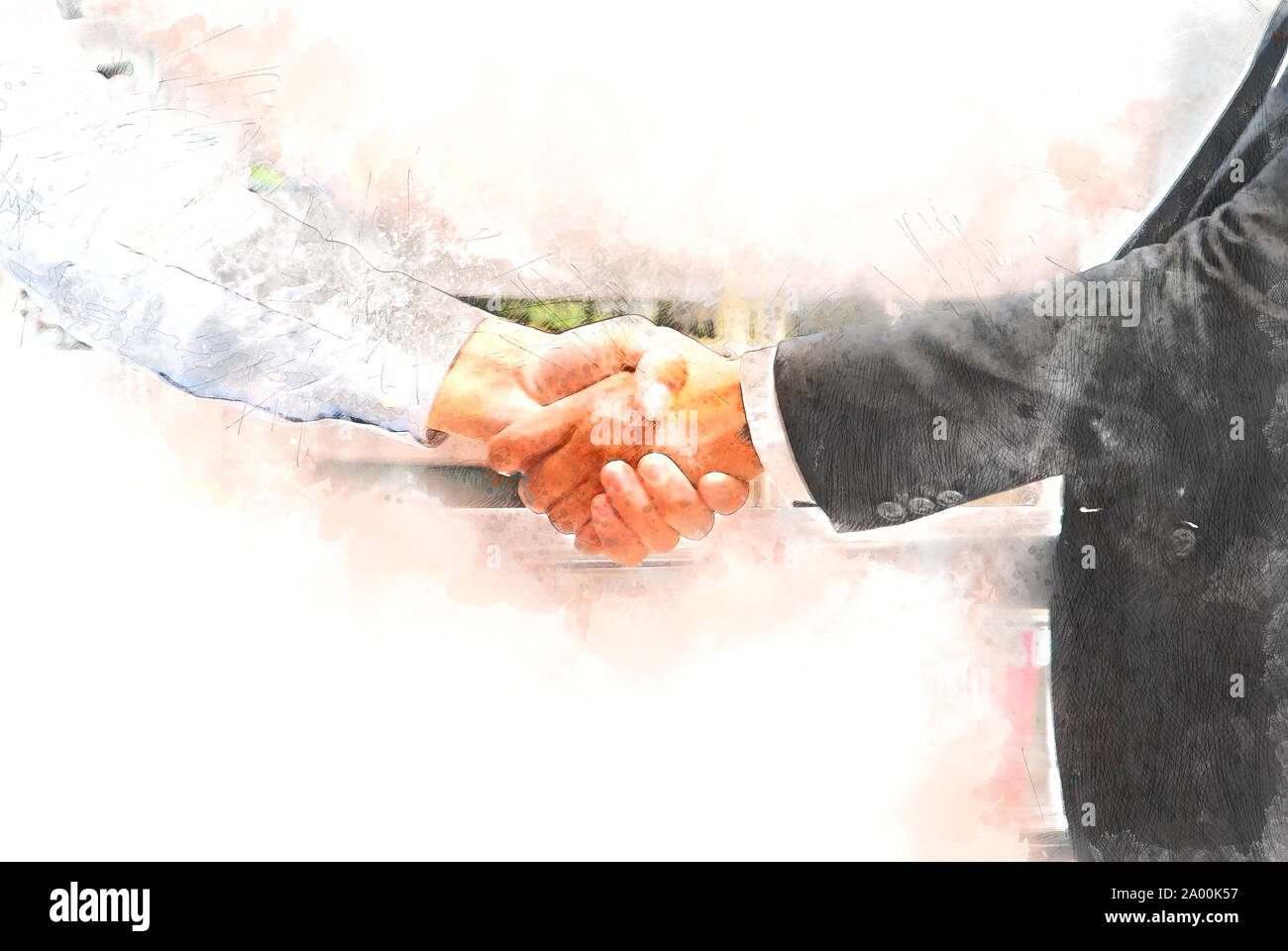 Abstract Join hands business concept and handshake concept on ...