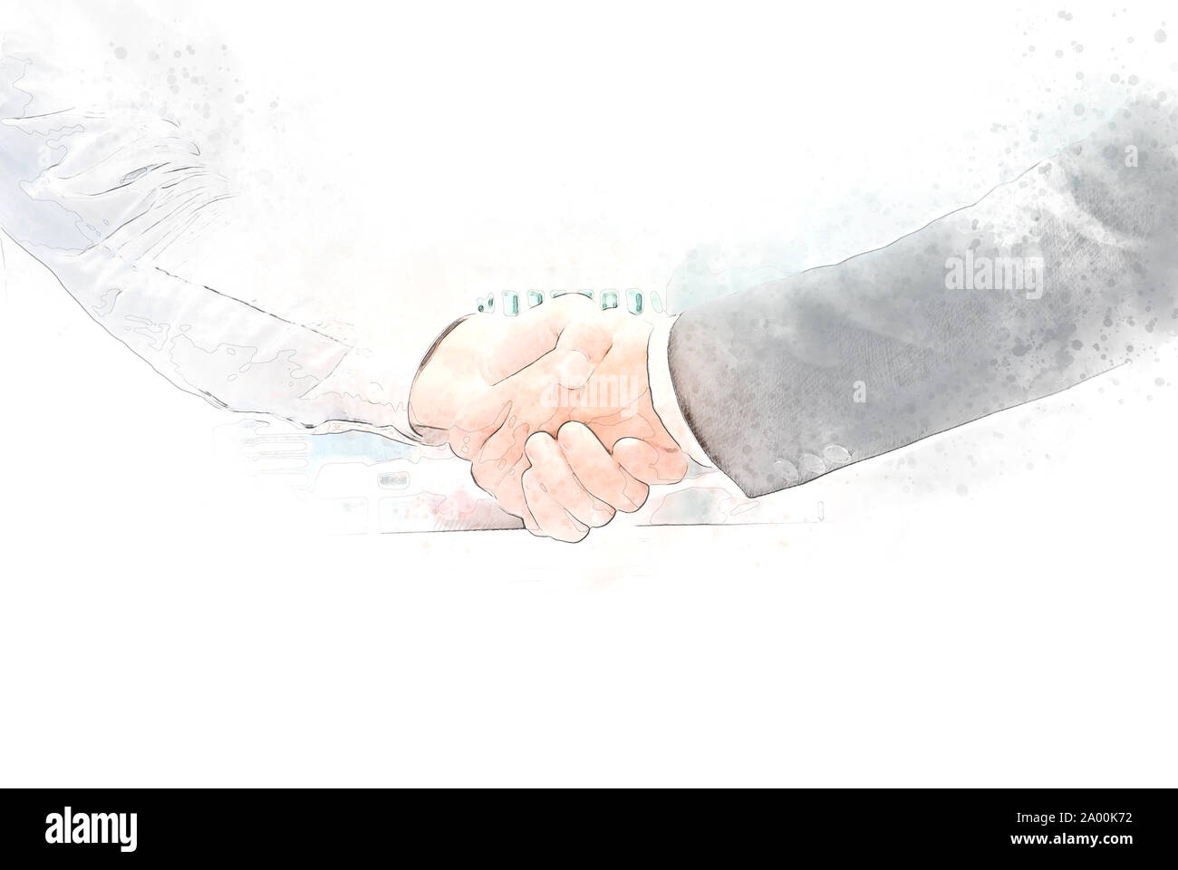 Abstract Join hands business concept and handshake concept on ...