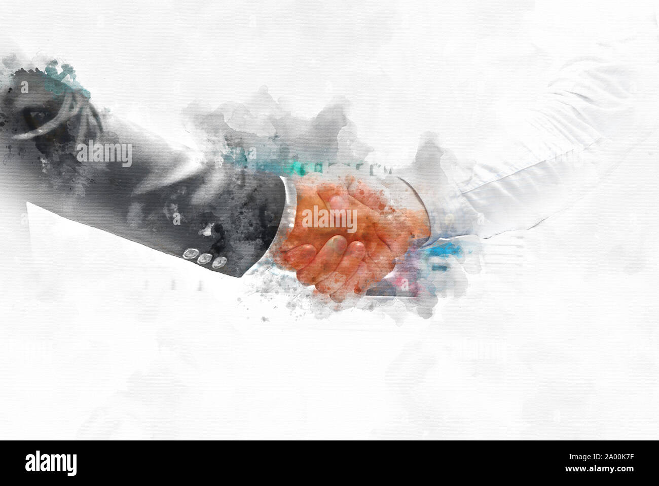 Abstract Join hands business concept and handshake concept on ...
