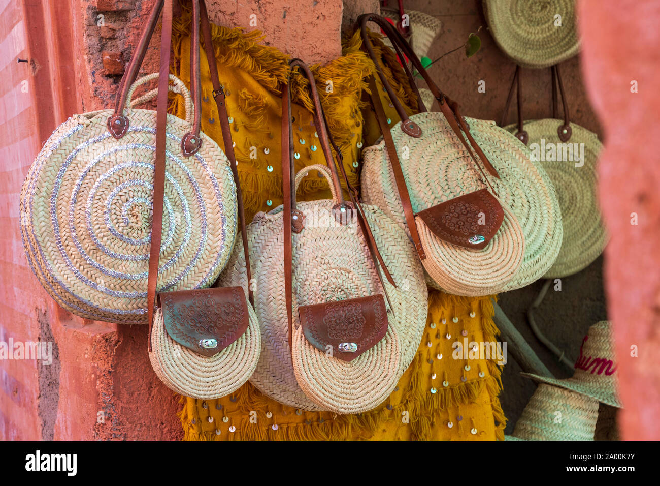Morocco marrakech souk sale bags hi-res stock photography and images ...