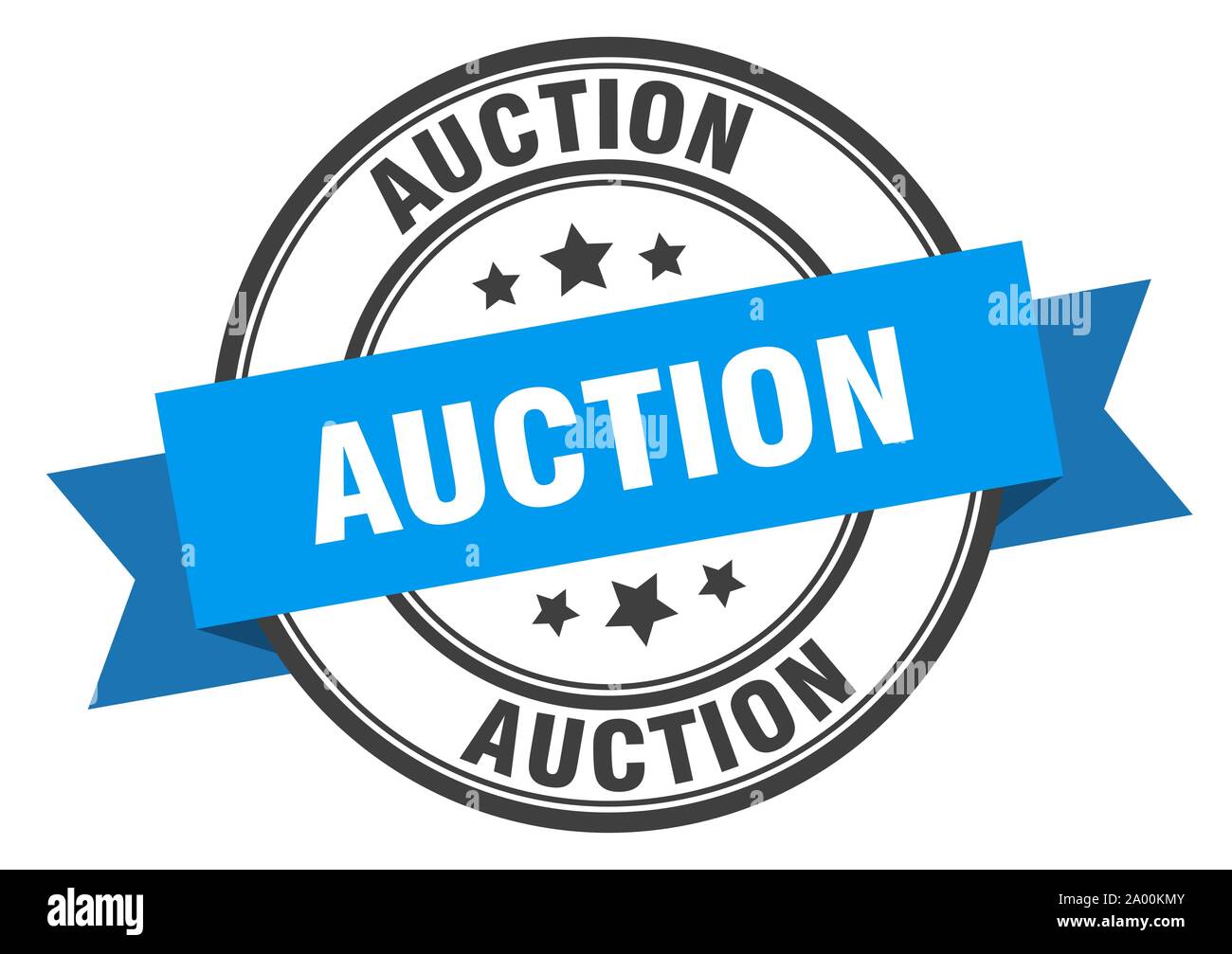 Auction sign round ribbon Stock Vector Images - Alamy