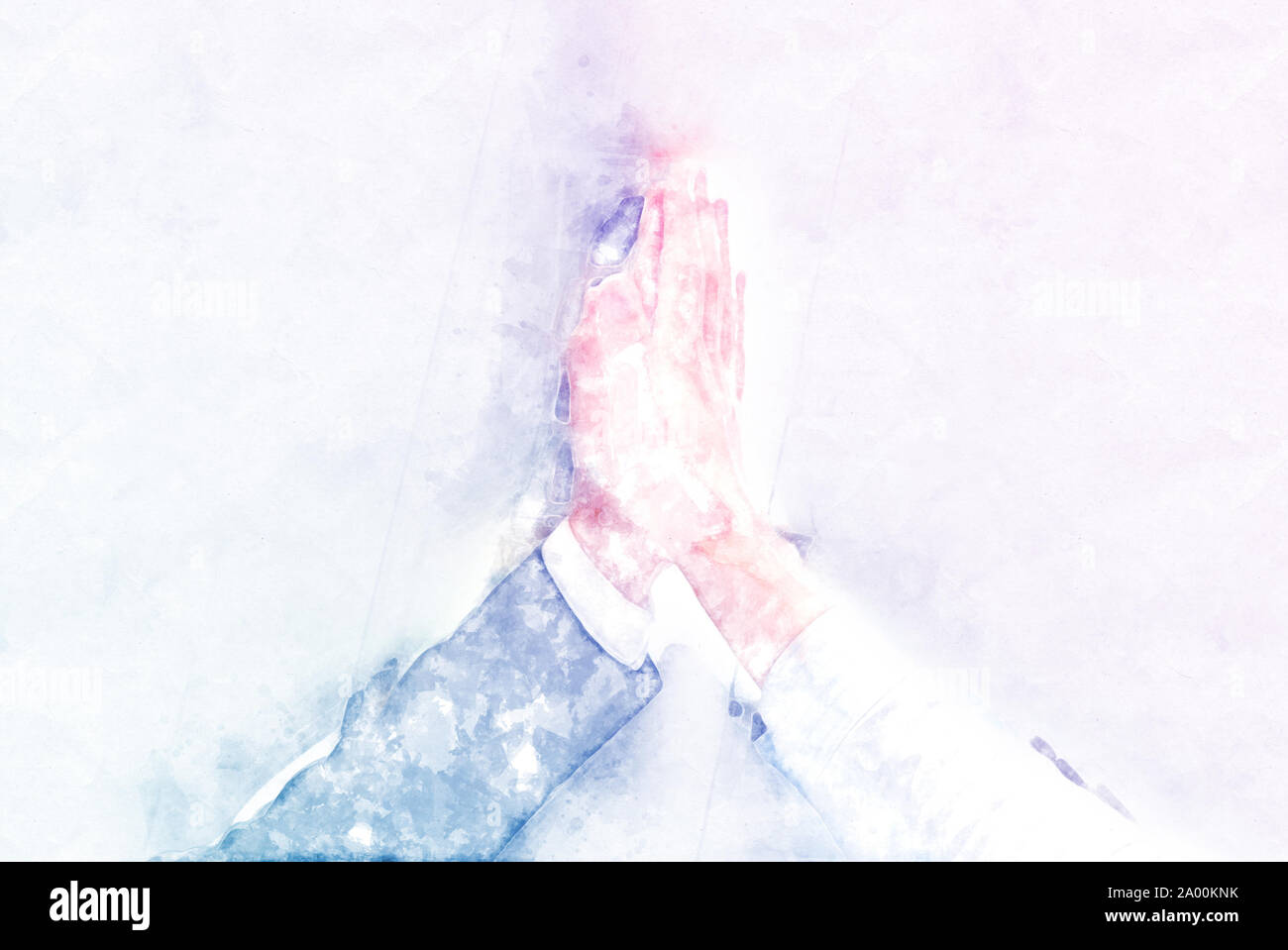 Abstract Join hands business concept and handshake concept on ...