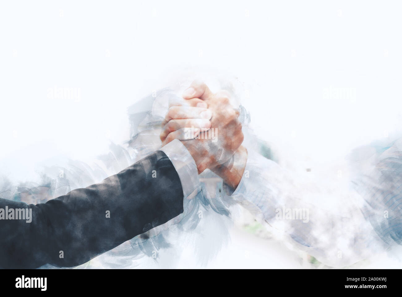 Abstract Join hands business concept and handshake concept on ...