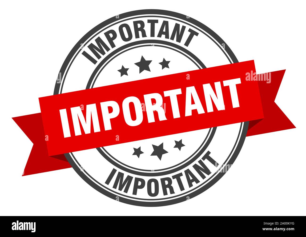 important label. important red band sign. important Stock Vector Image ...