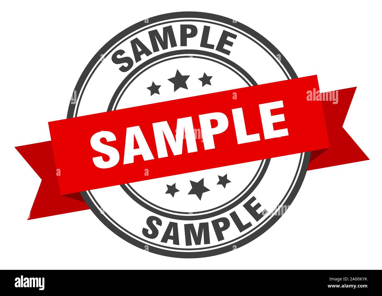 sample label. sample red band sign. sample Stock Vector Image & Art - Alamy