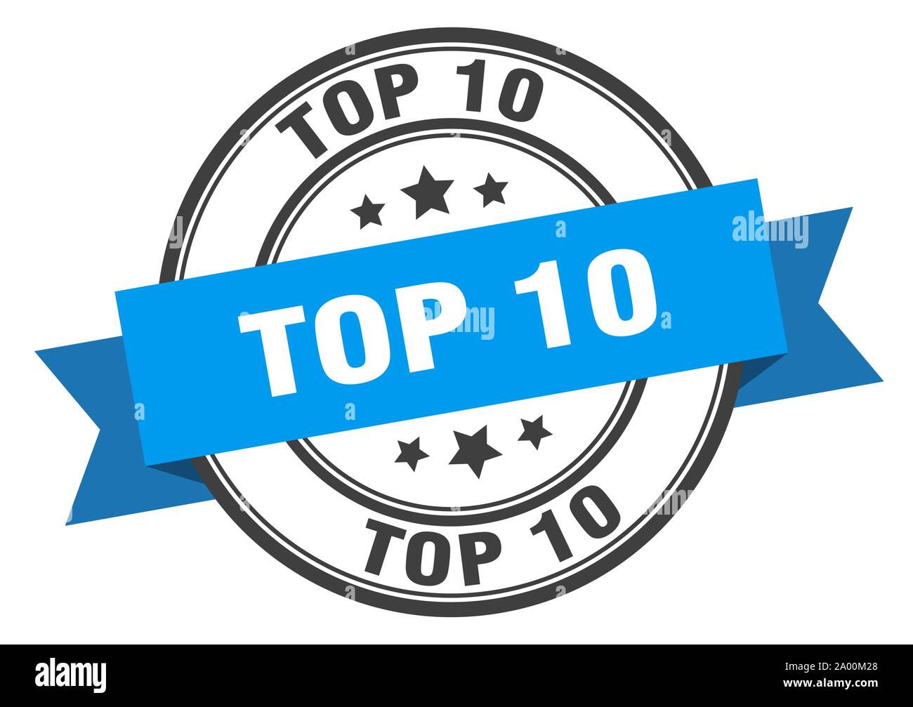top 10 label. top 10 blue band sign. top 10 Stock Vector Image & Art ...