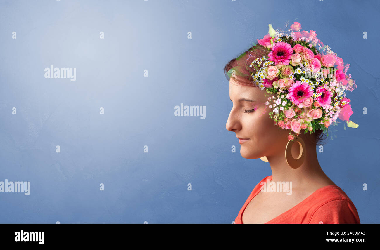 Creative thinking flower head bloom hi-res stock photography and images ...