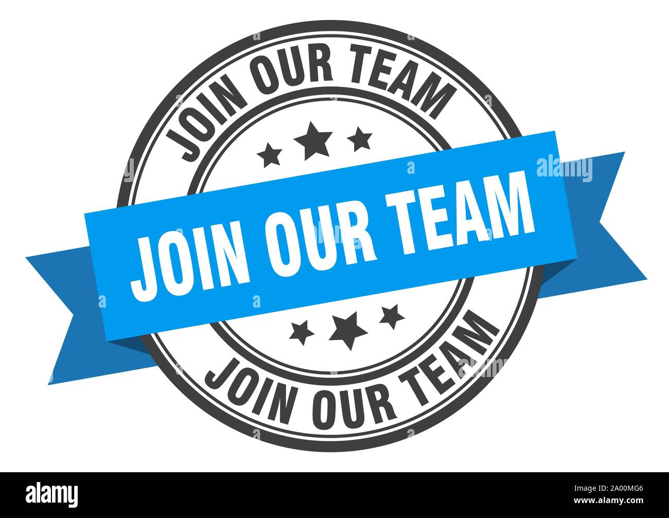 Join team round blue sticker hi-res stock photography and images - Alamy
