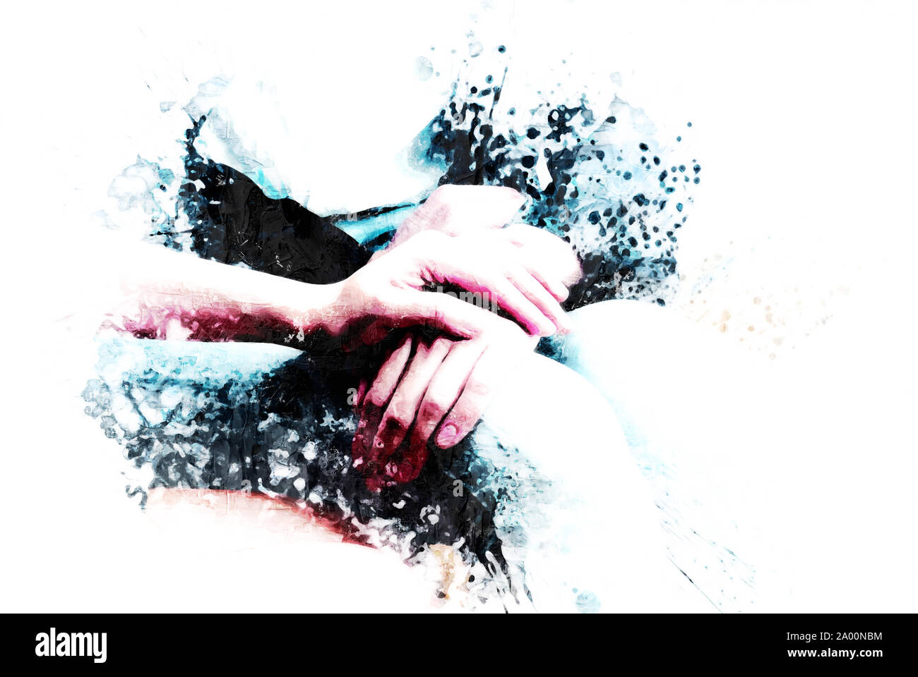 Abstract Join hands business concept and handshake concept on ...
