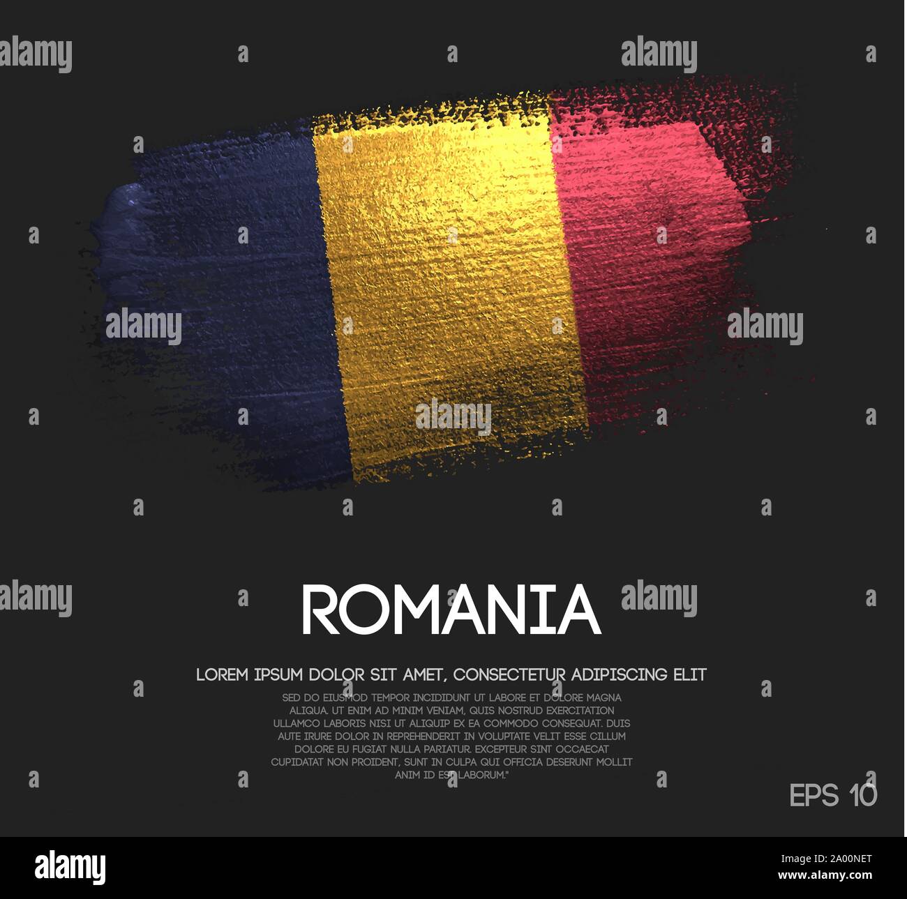 Romania brush stroke hi-res stock photography and images - Alamy
