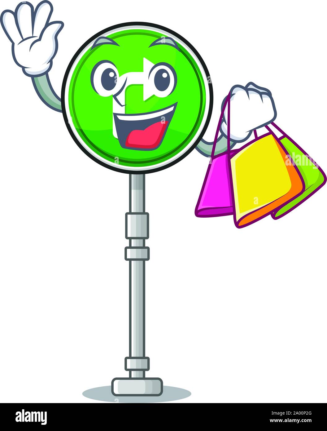 Shopping miniature turn right on cartoon table Stock Vector Image & Art ...