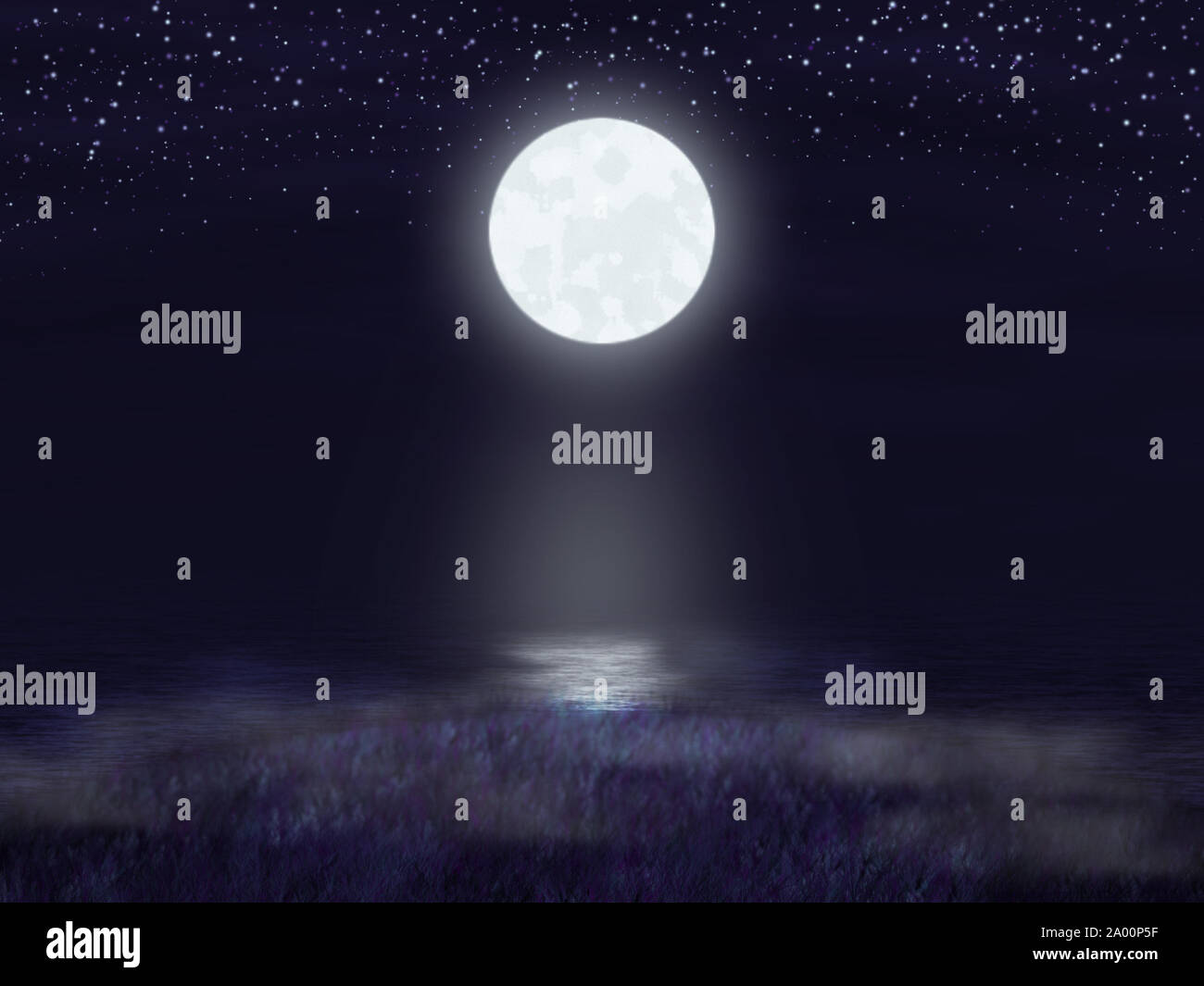 Beautiful big moon by river hi-res stock photography and images - Alamy